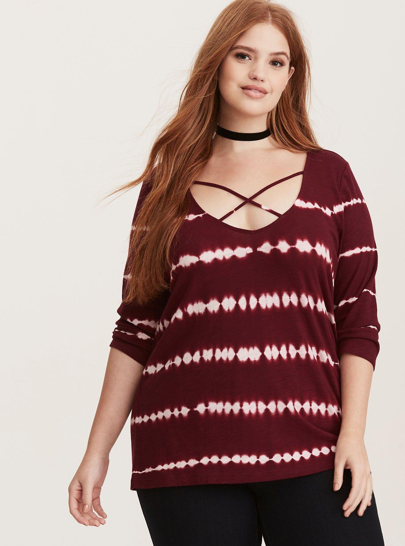 Plus Size - Tie Dye Strappy Tee - Torrid