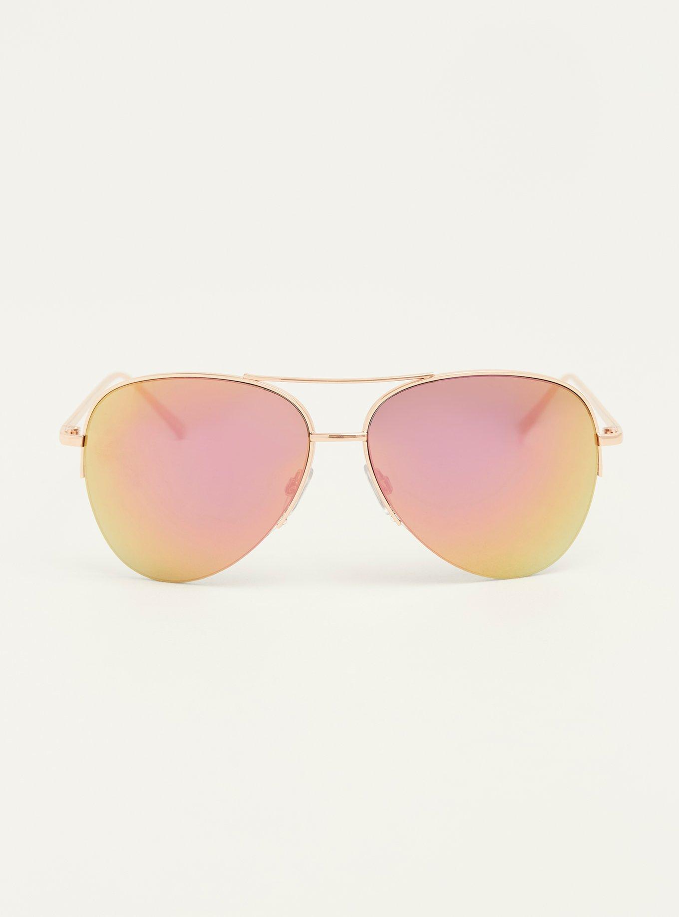 Plus Size - Reflective Aviator Sunglasses - Torrid