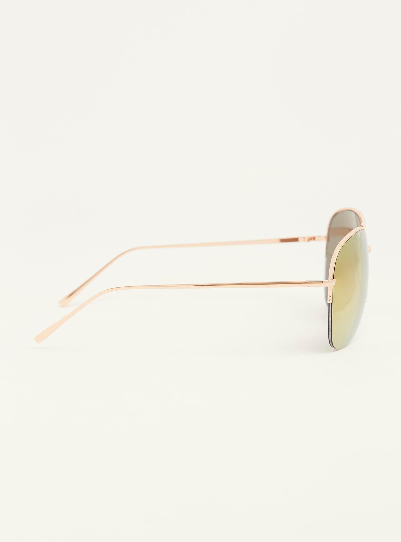 Plus Size - Reflective Aviator Sunglasses - Torrid