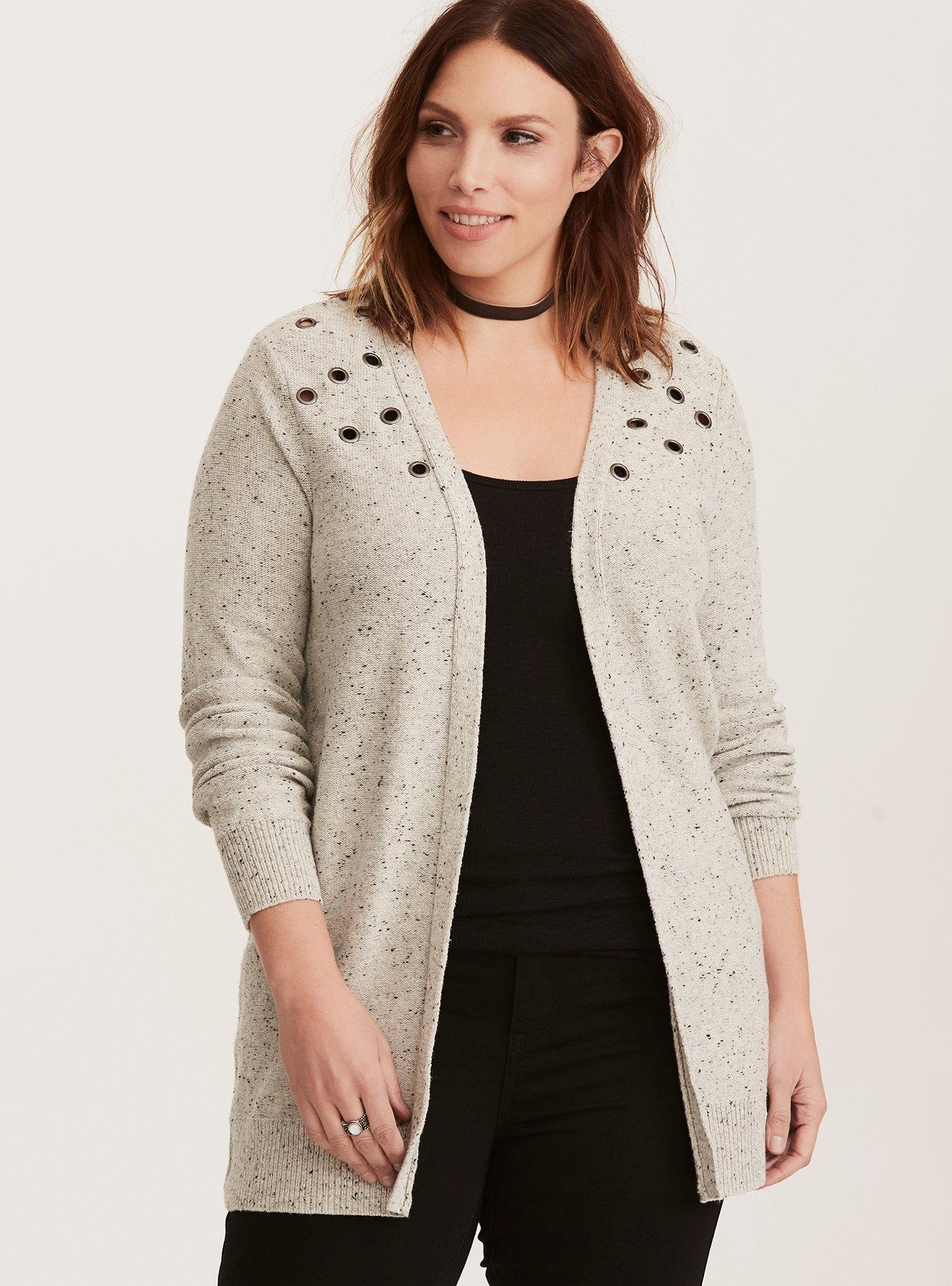 Plus Size - Grommet Detail Cardigan - Torrid