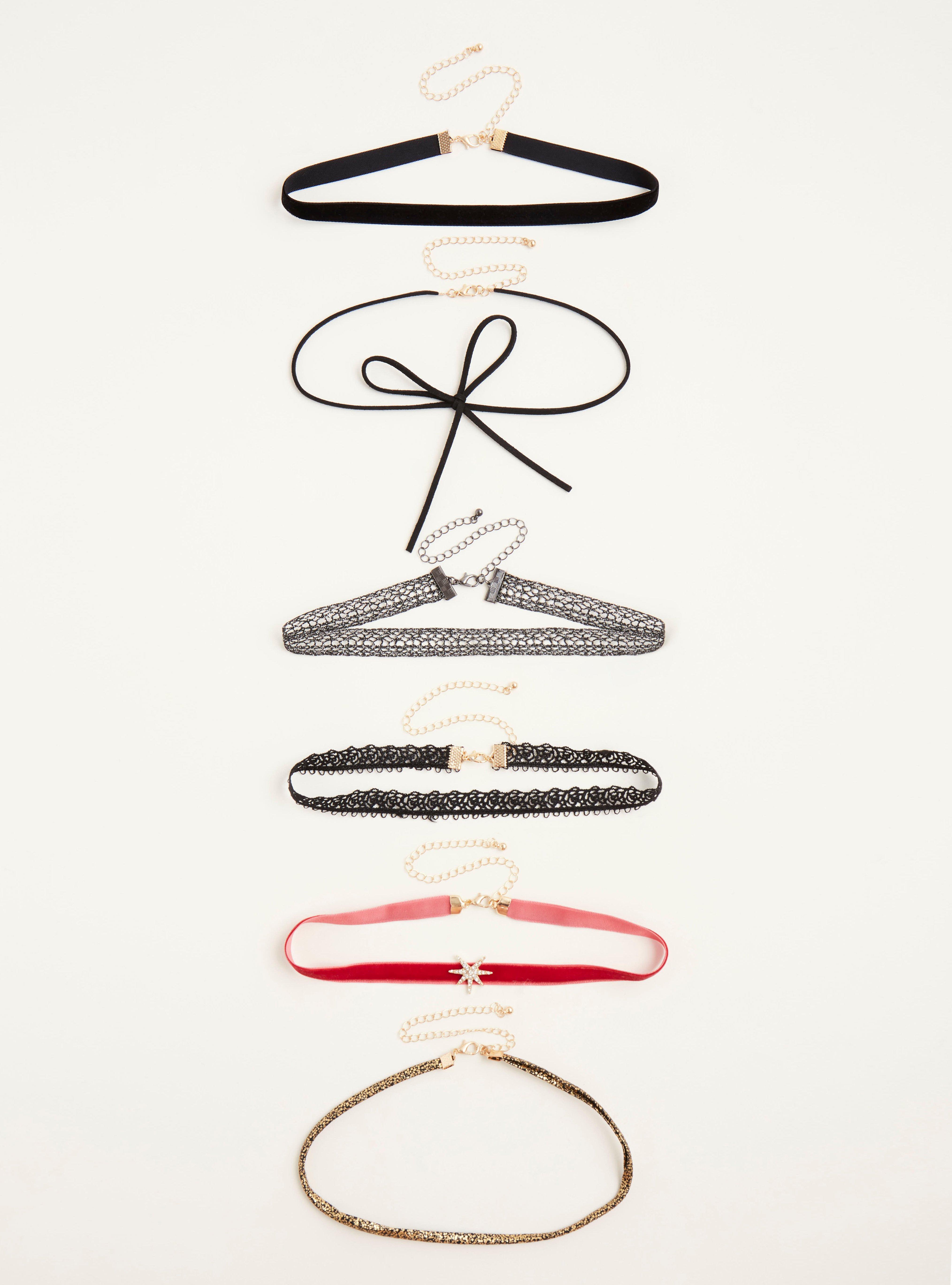 Plus Size - Velvet Bow Starburst Choker Set - Torrid