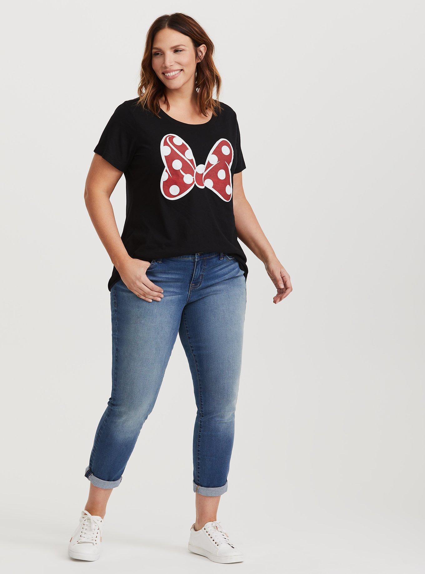 Plus Size - Disney Minnie Mouse Bow Fitted Tee - Torrid