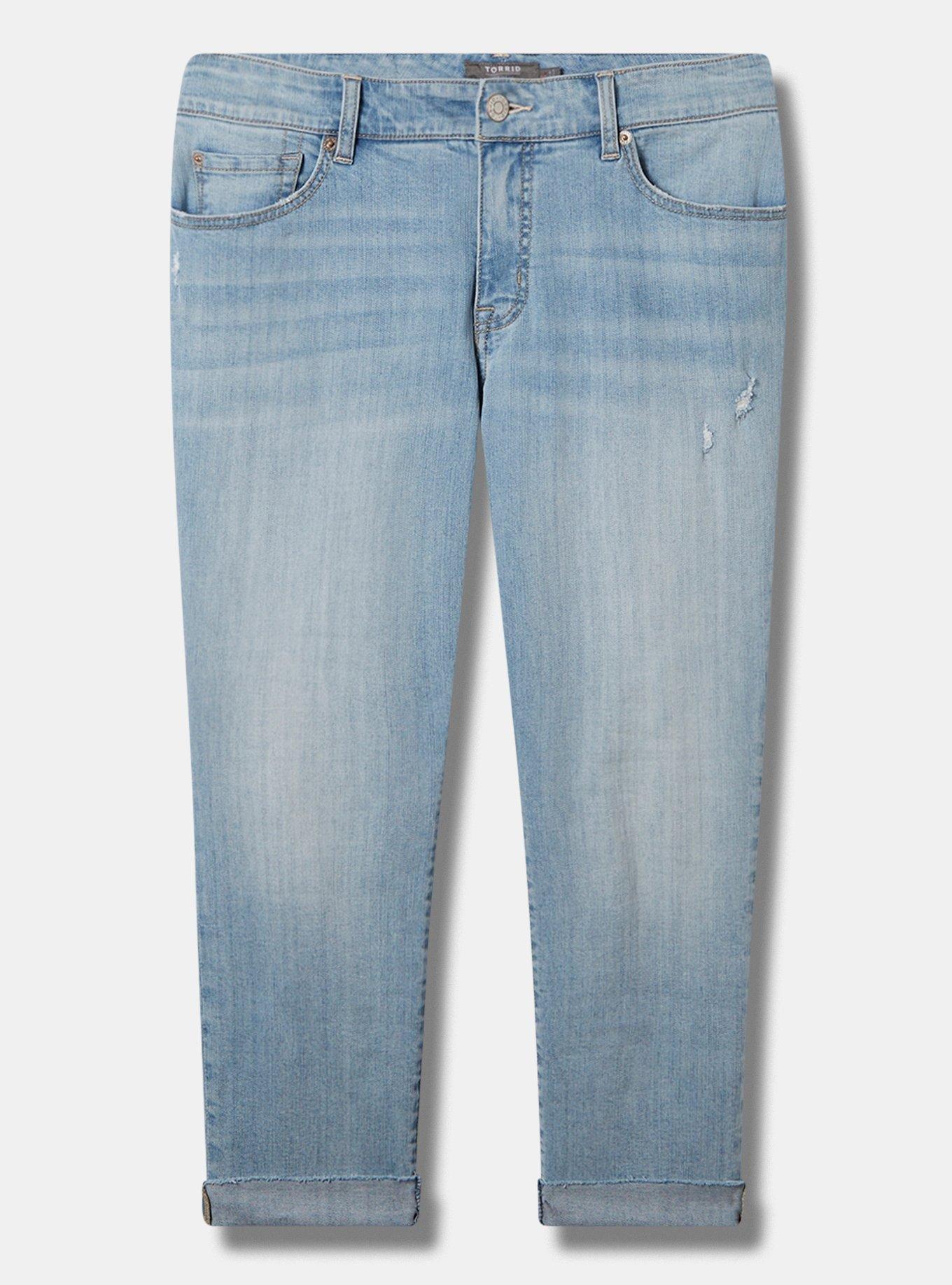 Plus Size - Crop Boyfriend Straight Vintage Stretch Mid-Rise Jean - Torrid