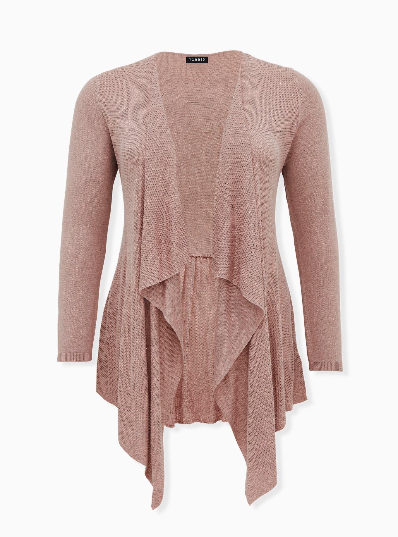 Plus Size - Cardigan Drape Front Sweater - Torrid