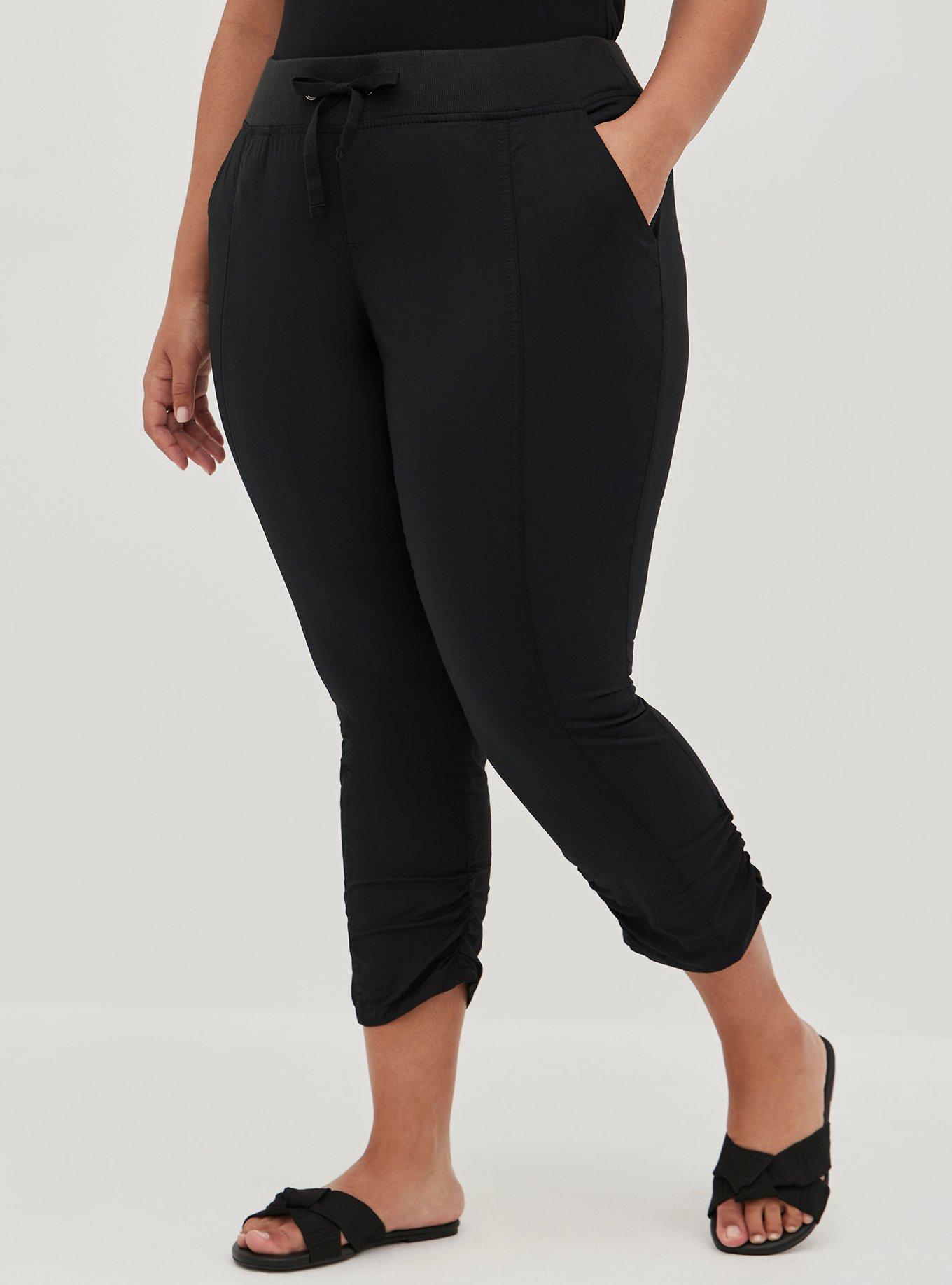 Plus Size - Crop Pull-On Skinny Stretch Poplin Mid-Rise Pant - Torrid