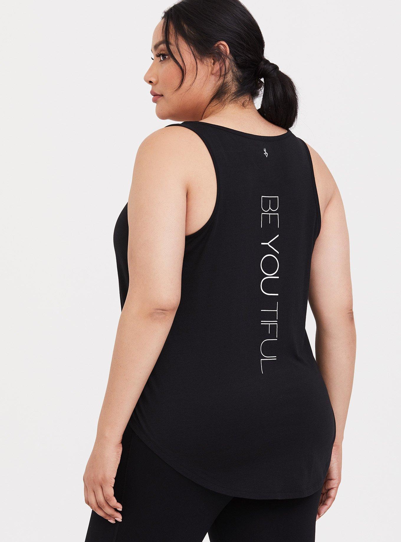 Plus Size - Black 'BeYoutiful' Active Tank - Torrid