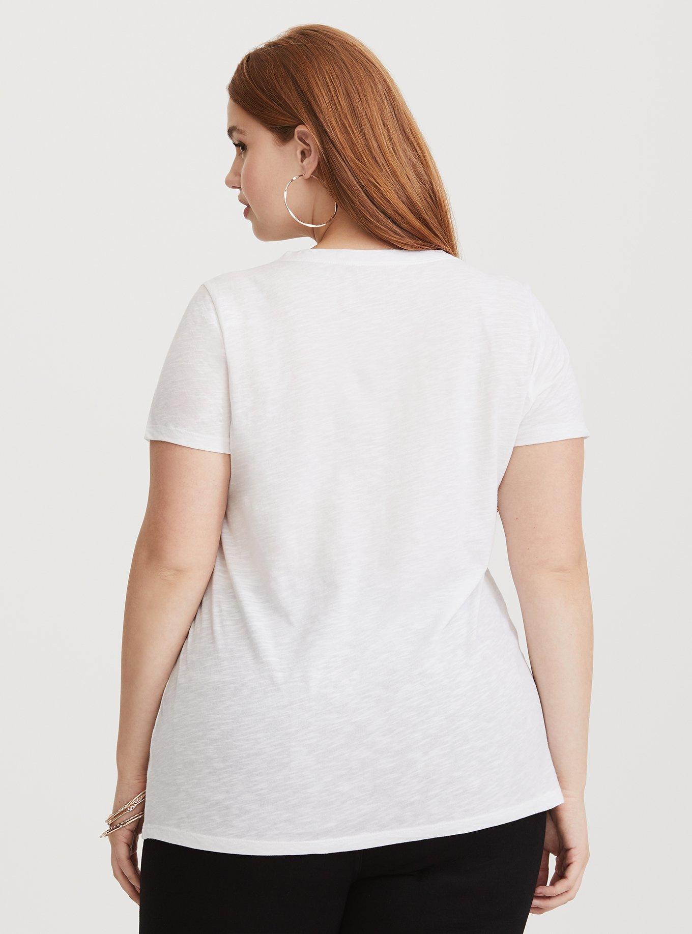Plus Size - White Cactus Crew Neck Tee - Torrid