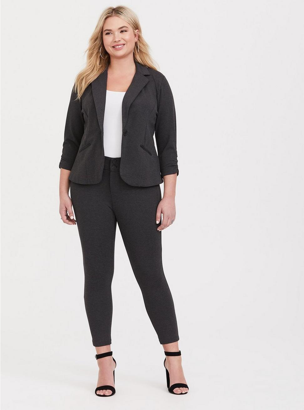 Plus Size - Studio Ponte Tailored Fit Blazer - Torrid Plus Size - Studio Ponte Tailored Fit Blazer - Torrid