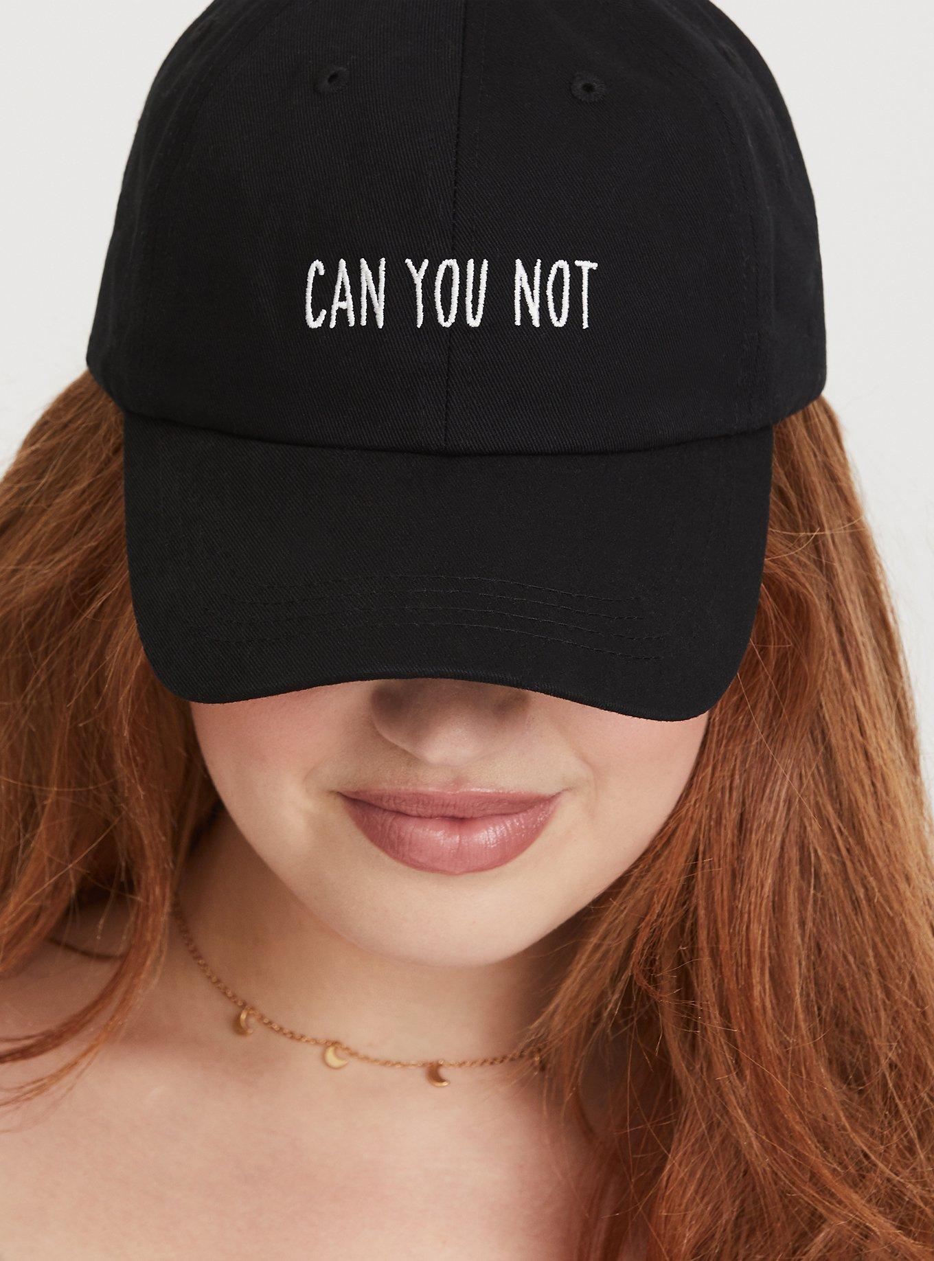 Plus Size - Black 'Can You Not' Dad Hat - Torrid