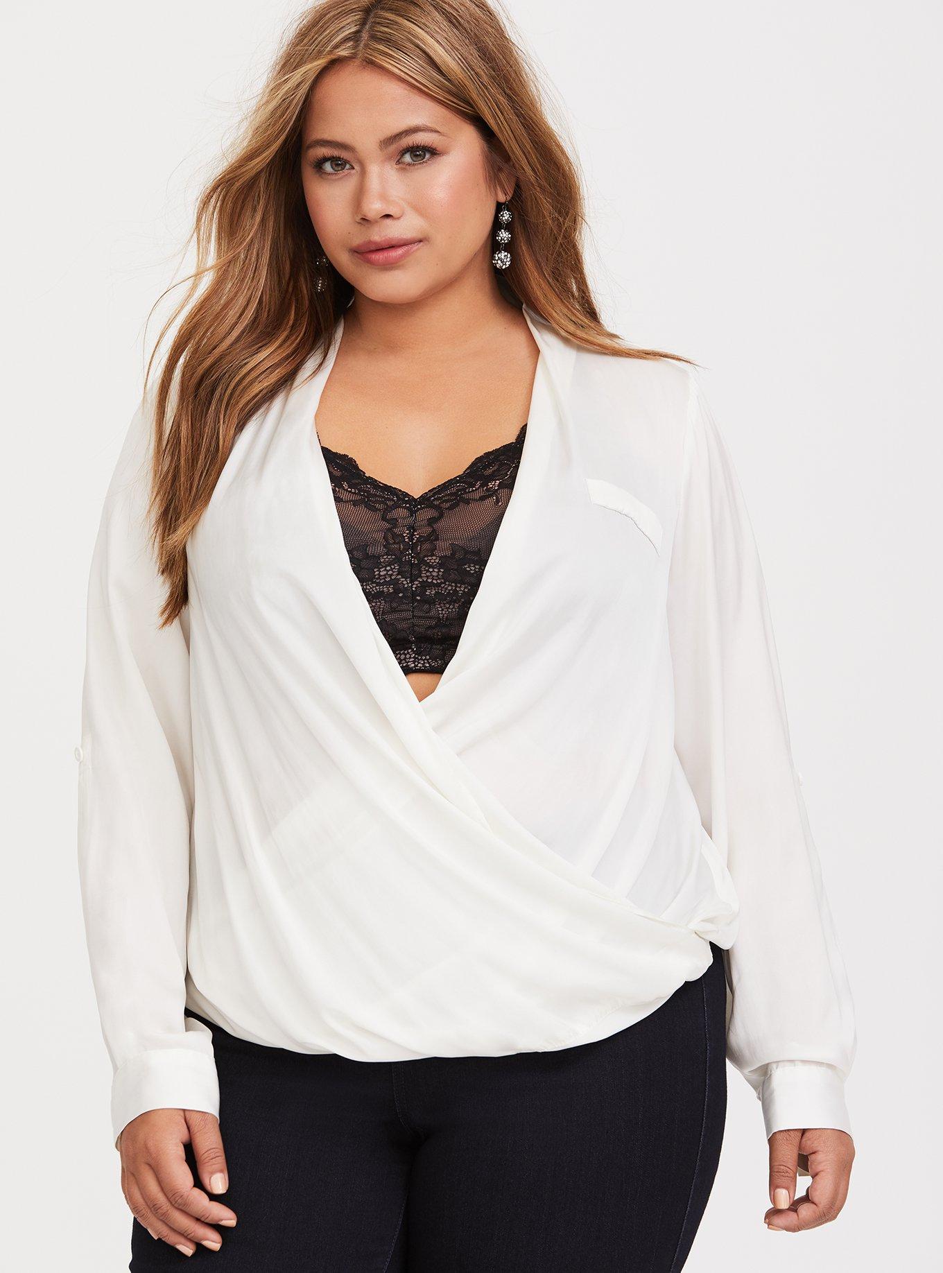 Plus Size - Black Lace Racerback Bralette - Torrid