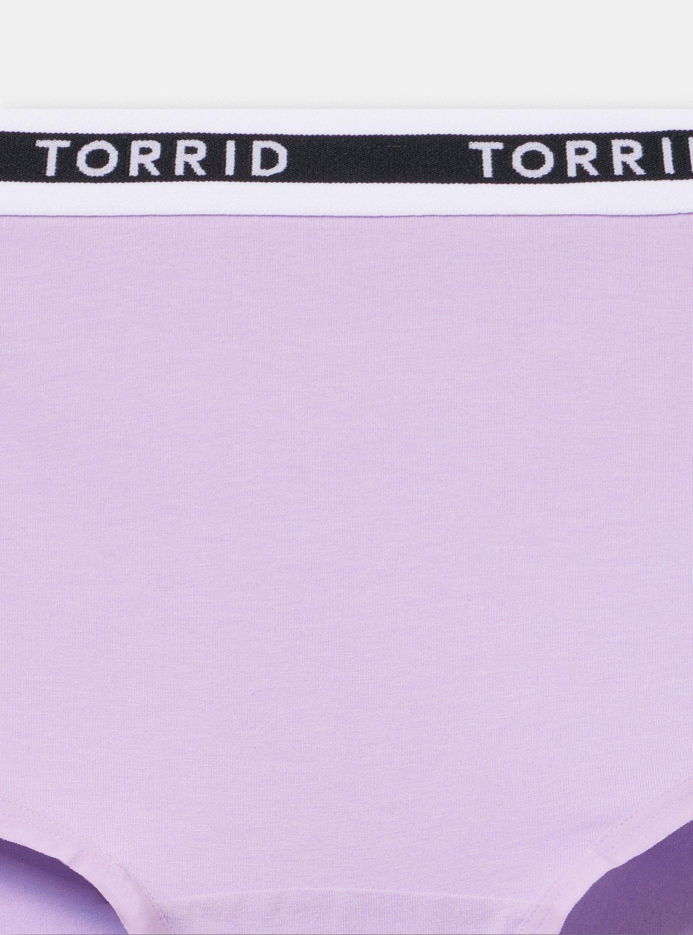 Plus Size - Cotton Mid-Rise Brief Logo Panty - Torrid