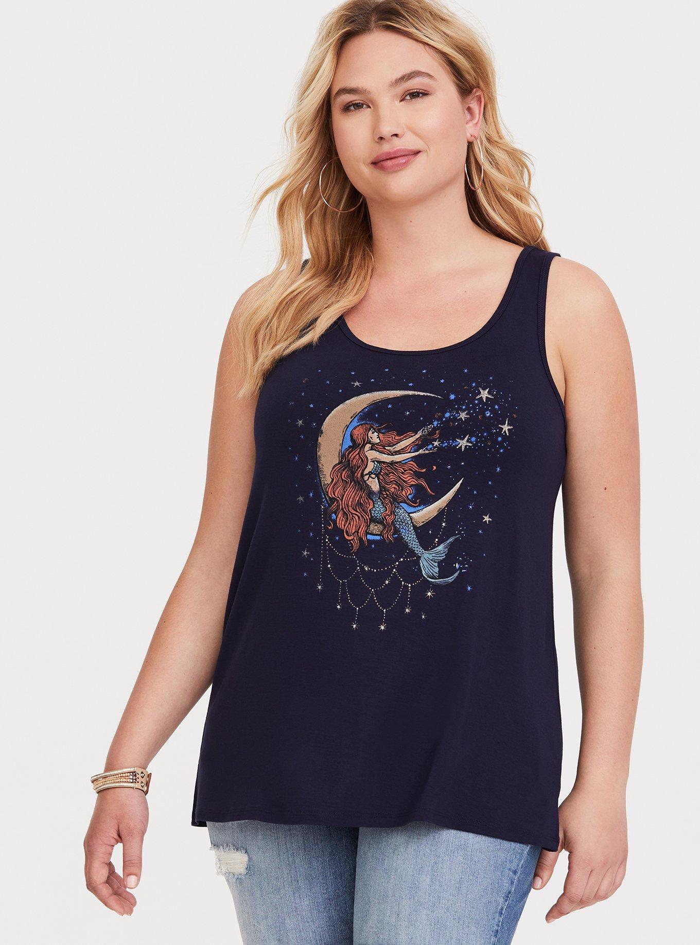 Plus Size - Navy Mermaid Tank - Torrid