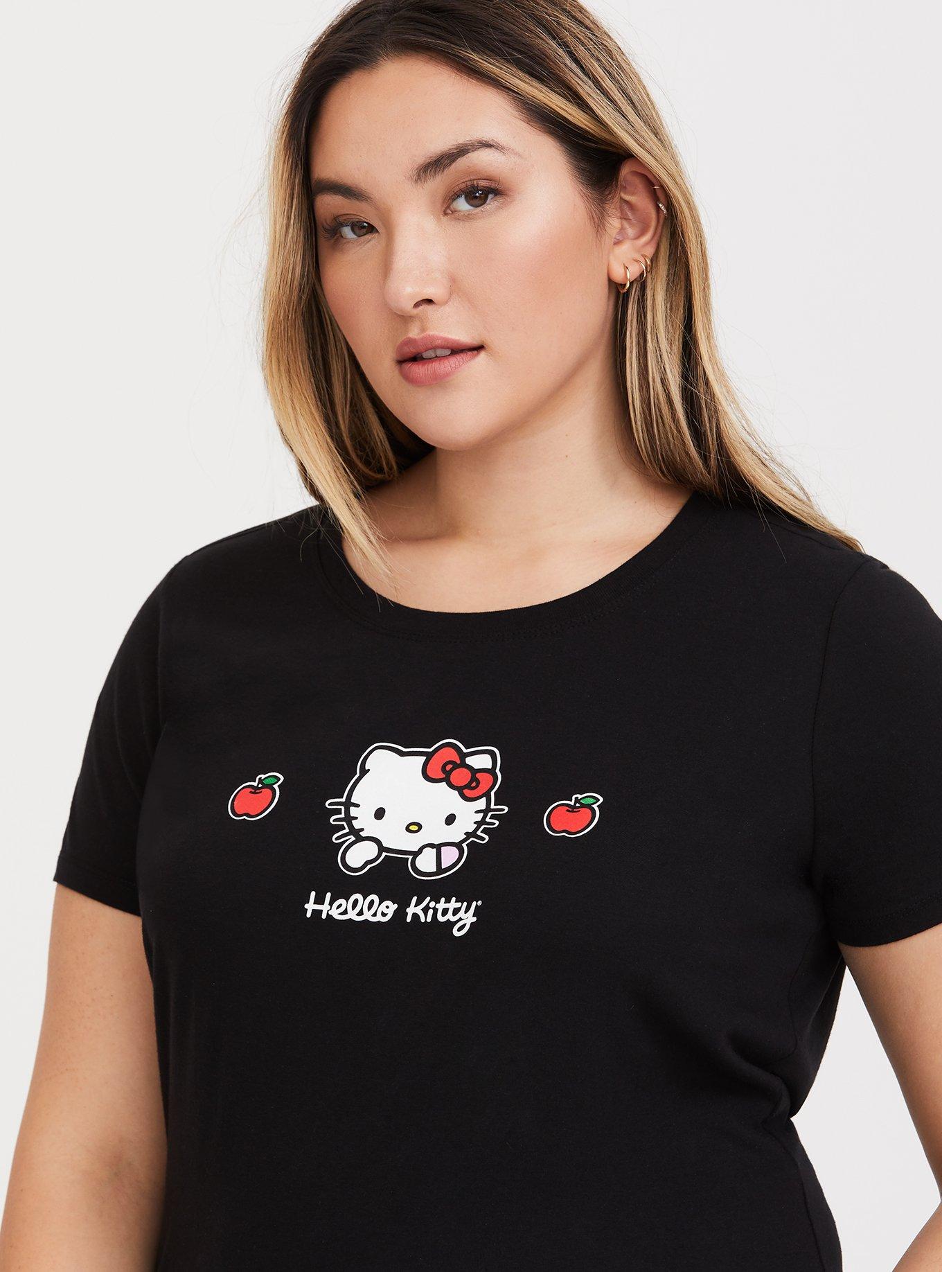 Plus Size - Hello Kitty Black Crew Slim Fit Tee - Torrid