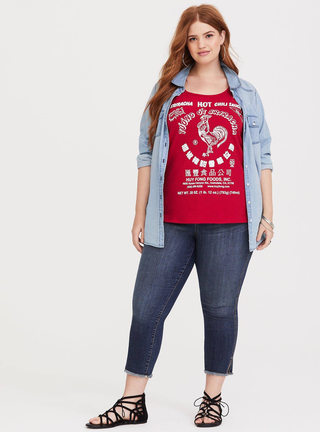 Plus Size - Red Sriracha Hot Sauce Classic Fit Tank - Torrid