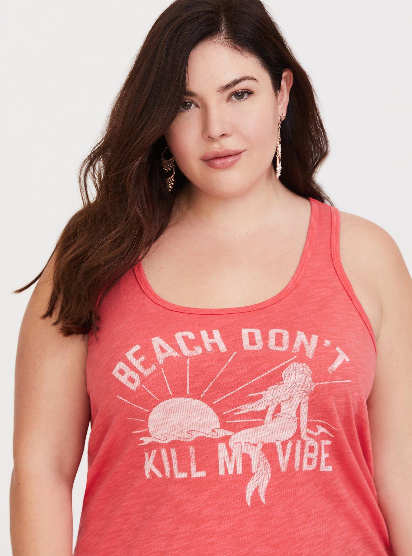 Plus Size - Coral Beach Vibes Classic Fit Tank - Torrid
