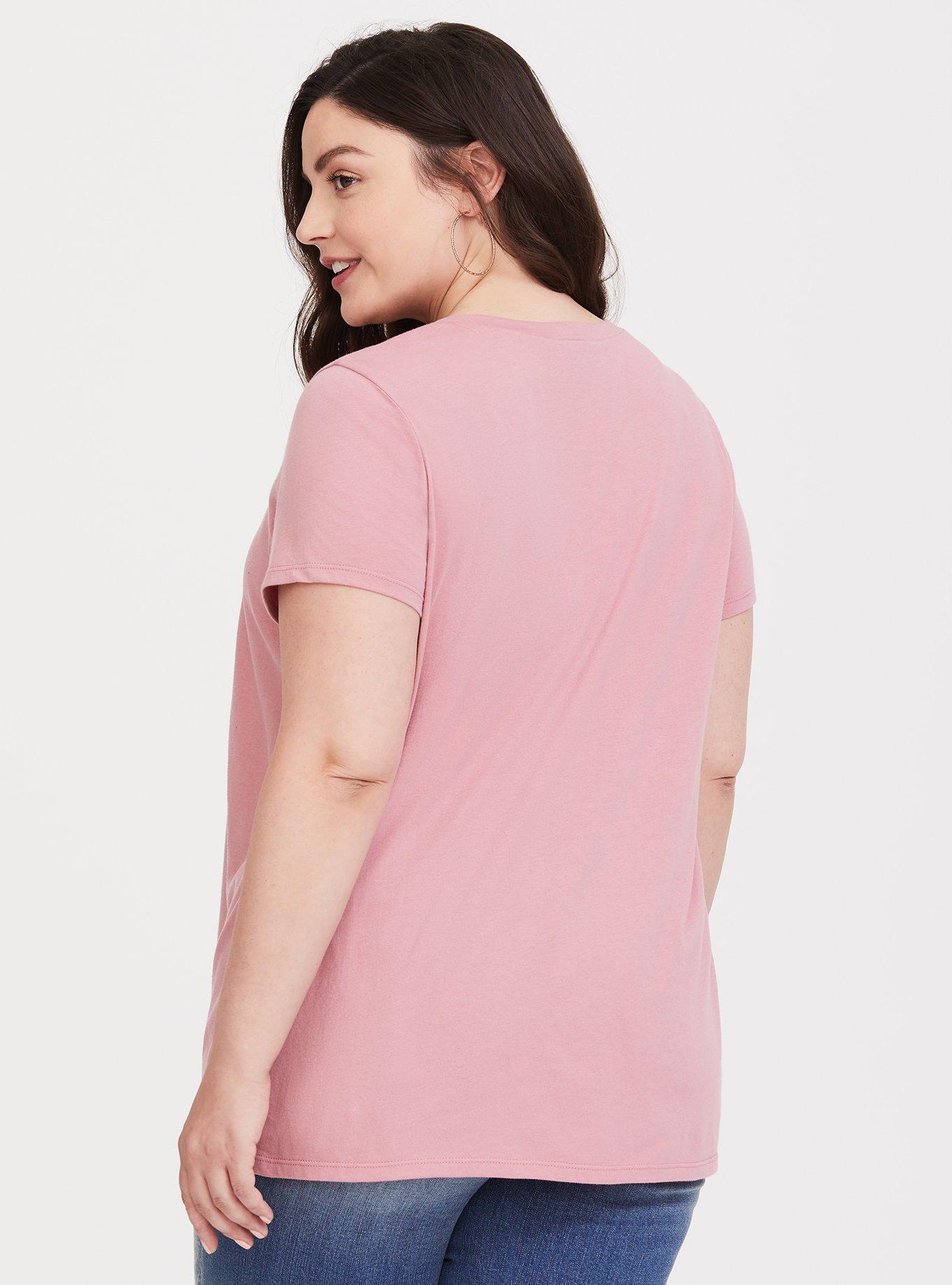 Plus Size - Blush Desert Heart Ladder Neck Slim Fit Tee - Torrid