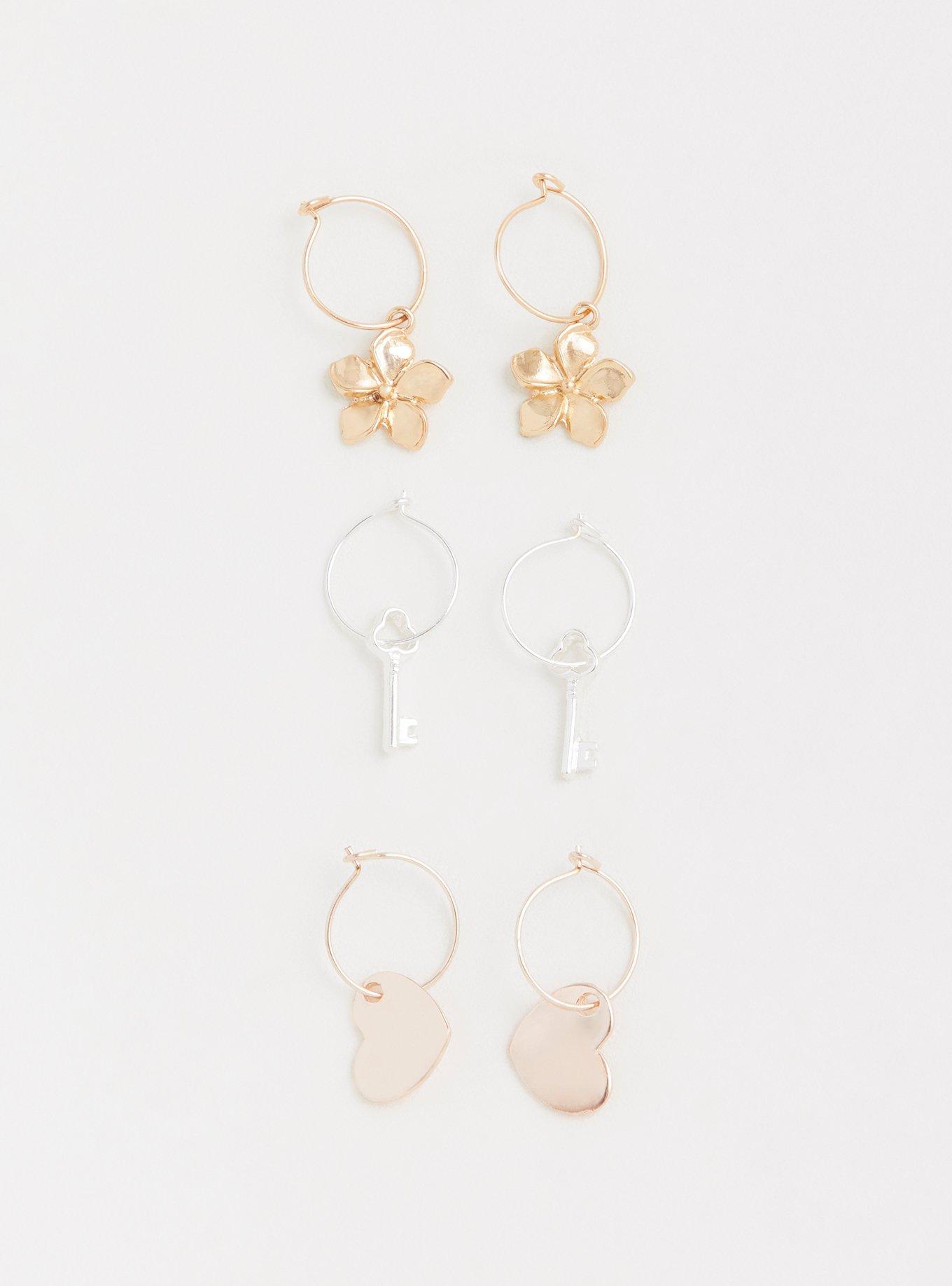 Plus Size - Charm Earrings - Set of 3 - Torrid