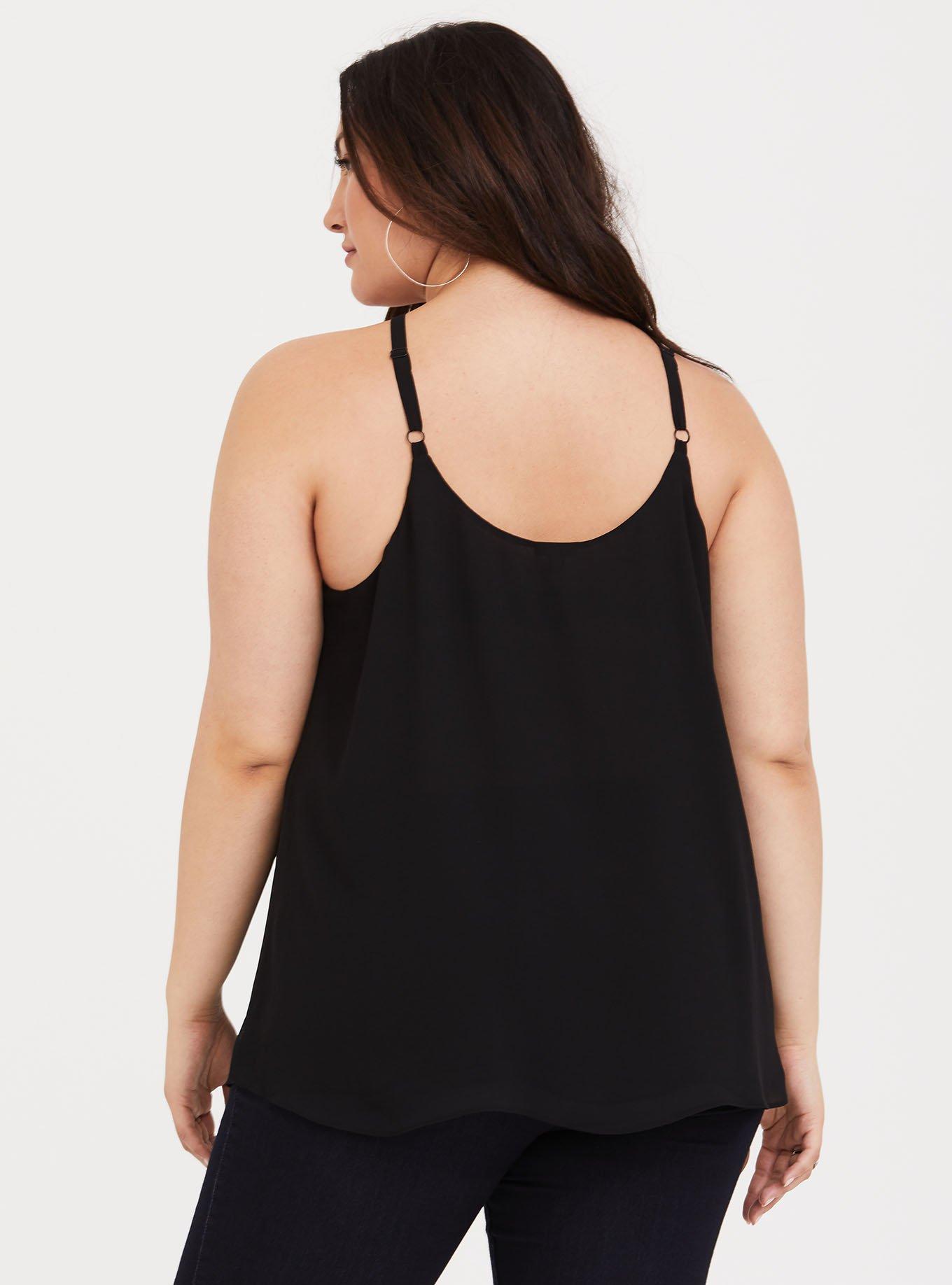 Plus Size - Black Halter Chiffon Cami - Torrid