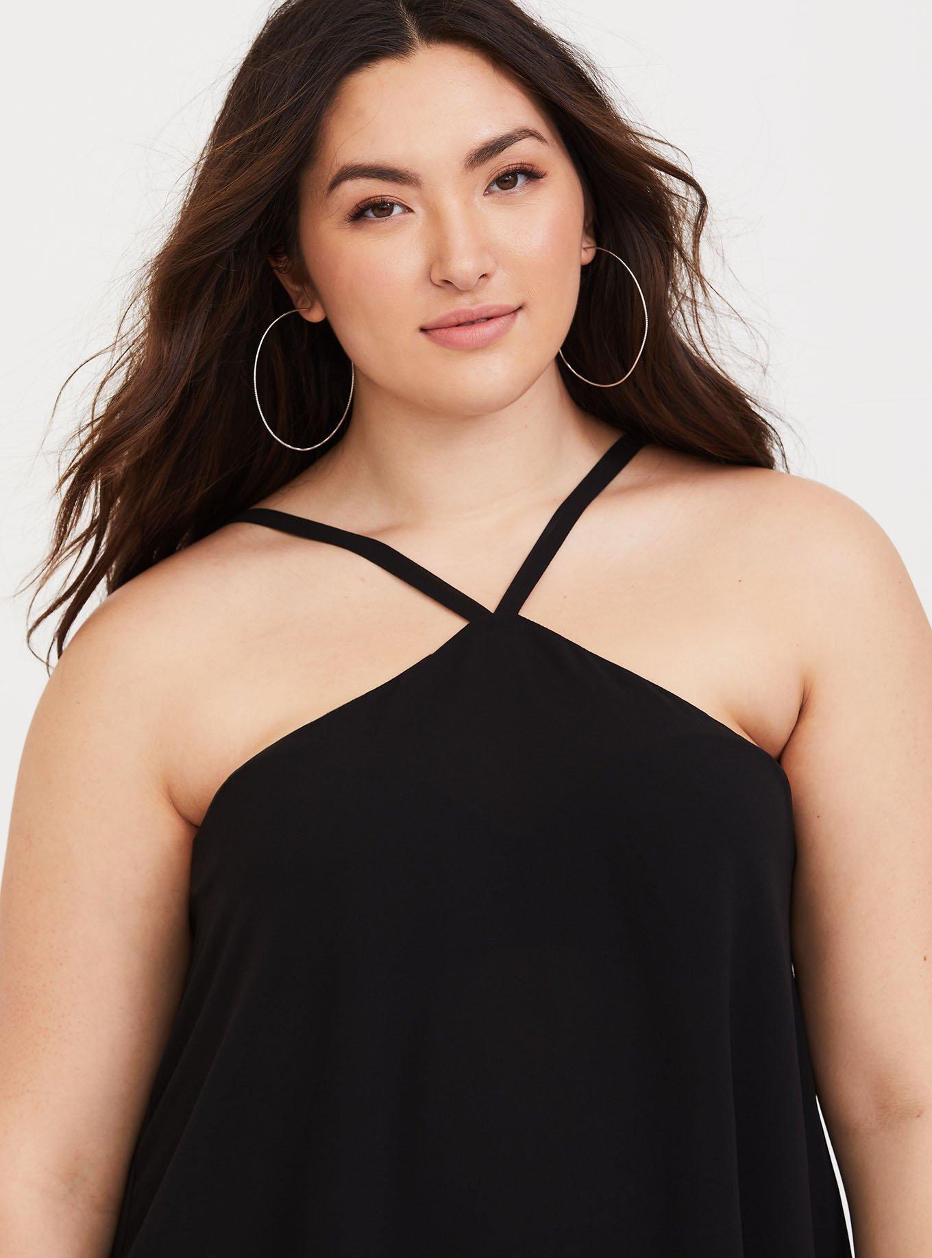 Plus Size - Black Halter Chiffon Cami - Torrid