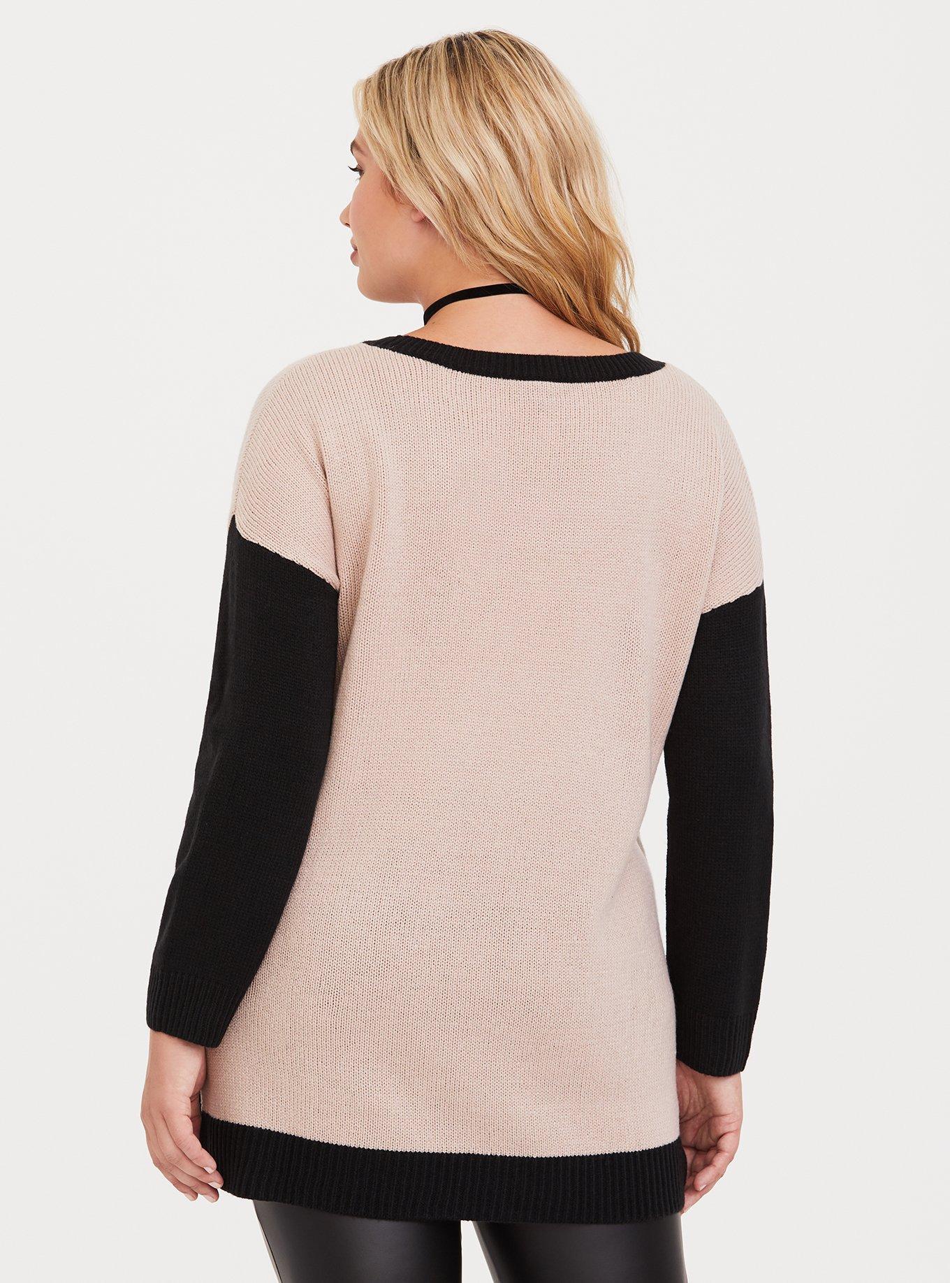 Plus Size - Colorblock Hi-Lo Tunic Sweater - Torrid