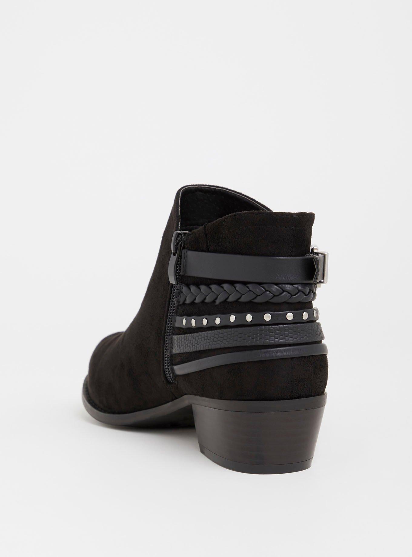 Plus Size - Black Strappy Back Bootie (Wide Width) - Torrid