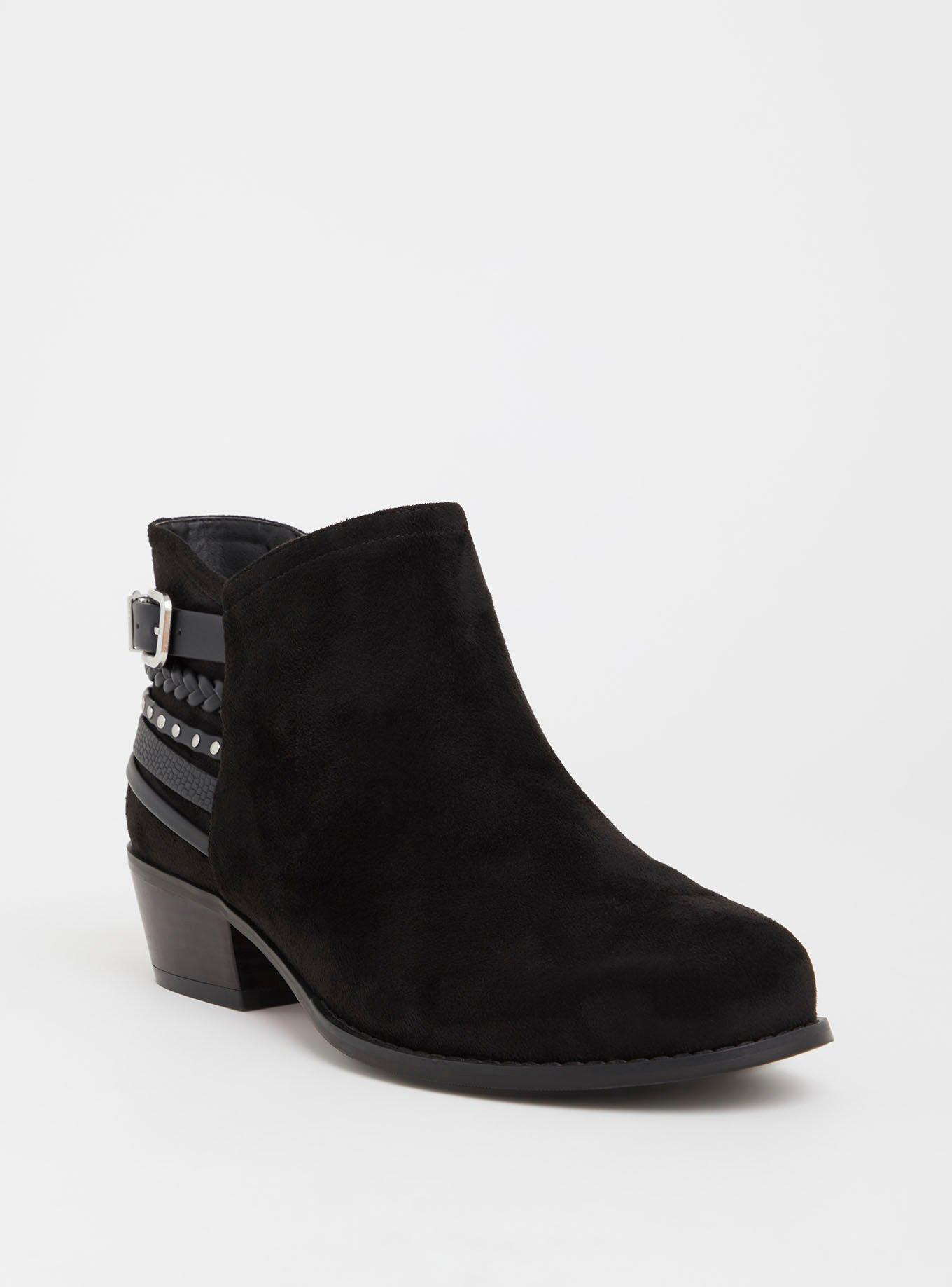 Plus Size - Black Strappy Back Bootie (Wide Width) - Torrid