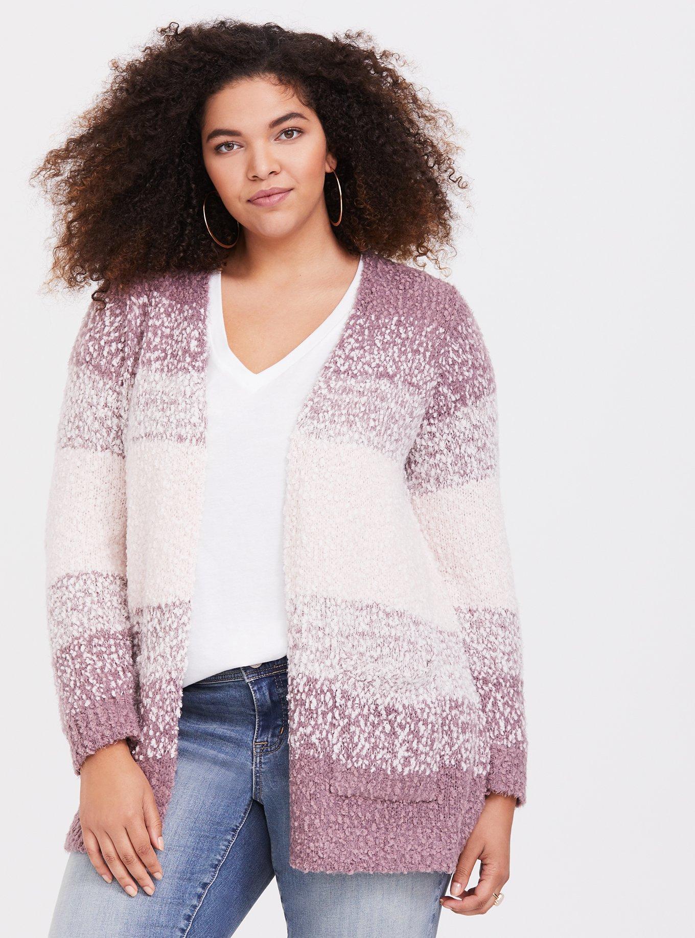 Plus Size - Pink Ombre Textured Cardigan - Torrid
