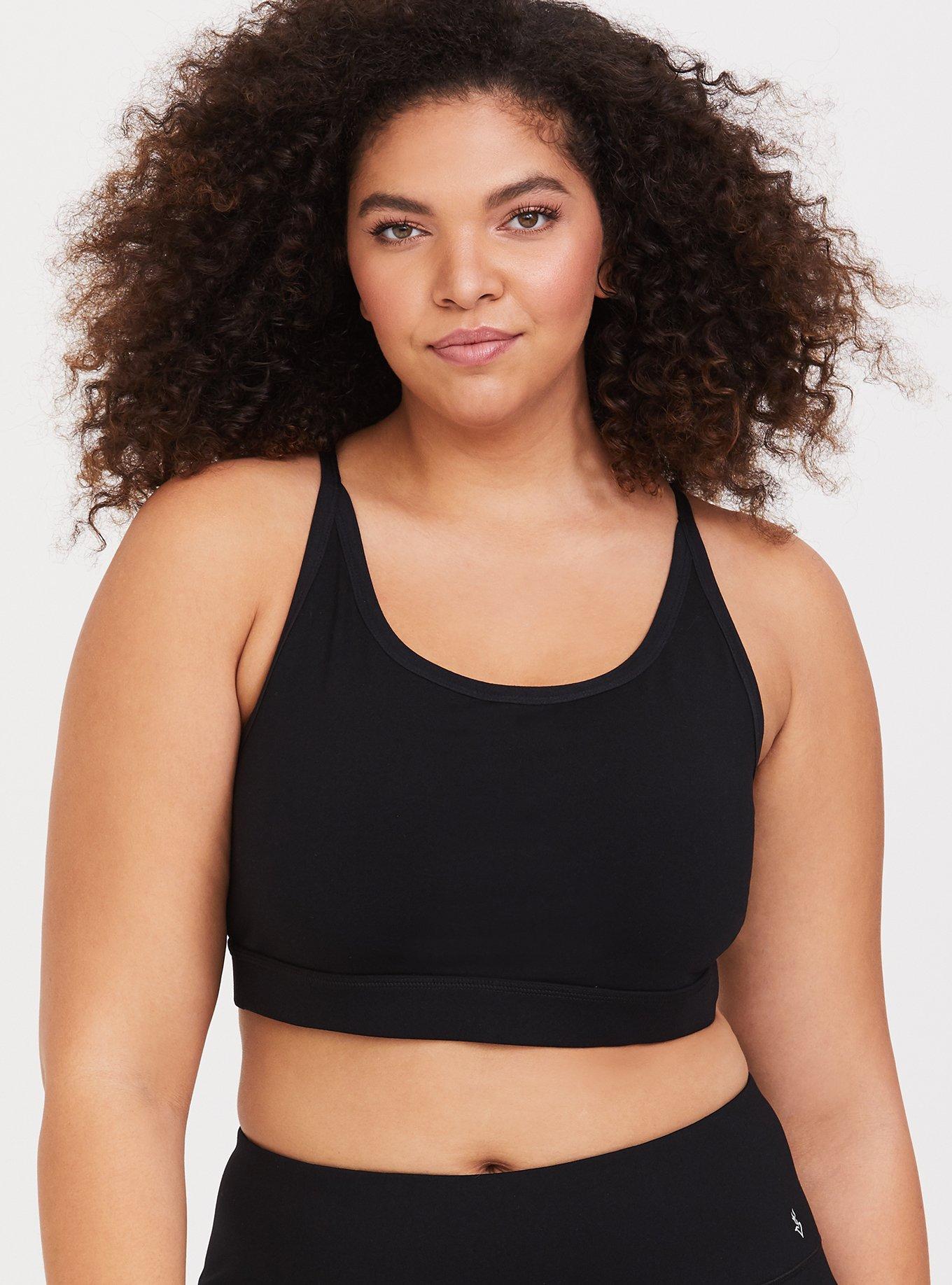 Plus Size - Black Star Mesh Sports Bra - Torrid