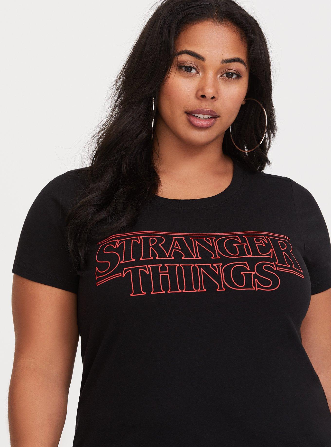 Plus Size - Stranger Things Black Crew Slim Fit Tee - Torrid