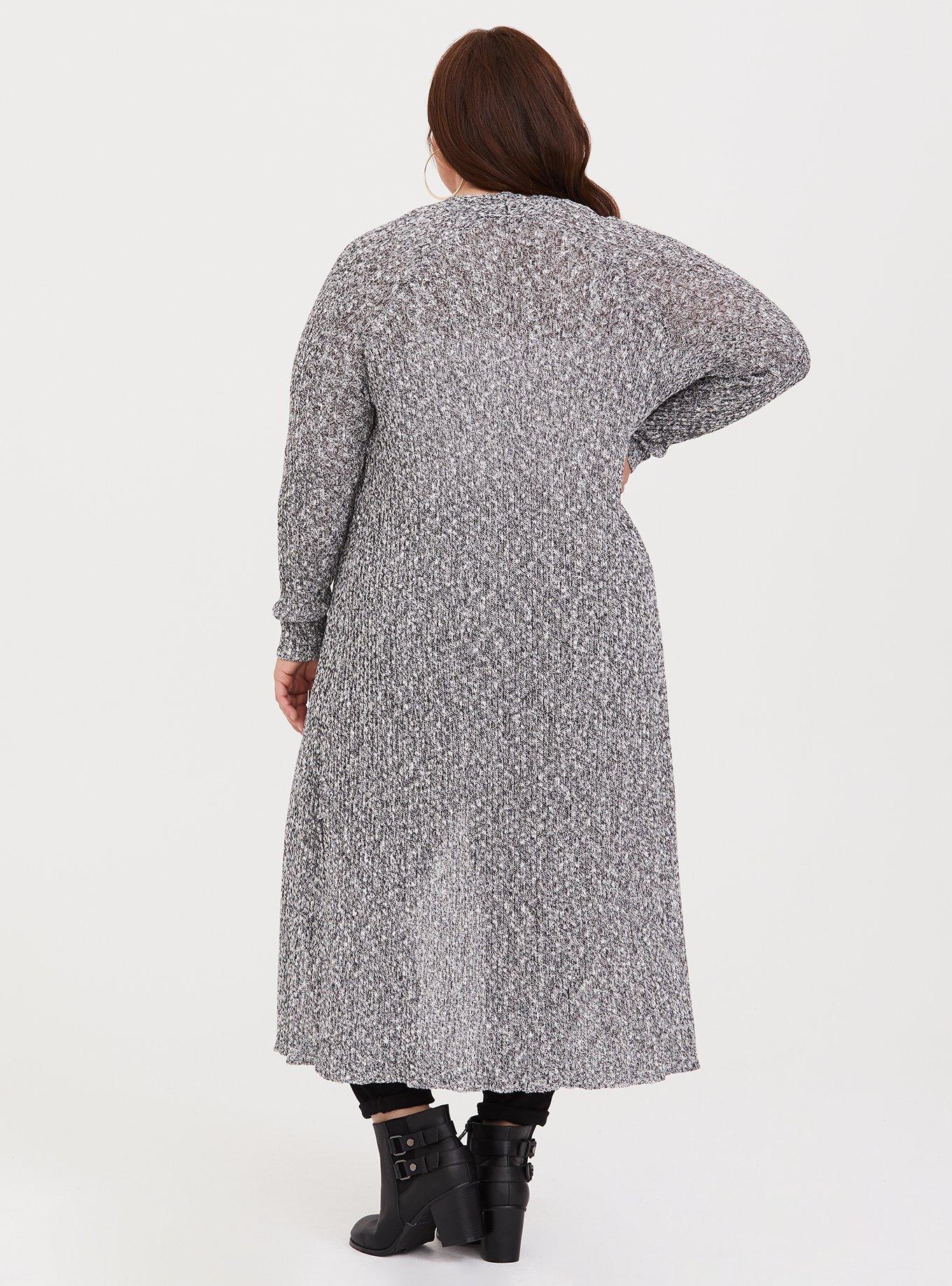 Plus Size - Grey Knit Duster - Torrid