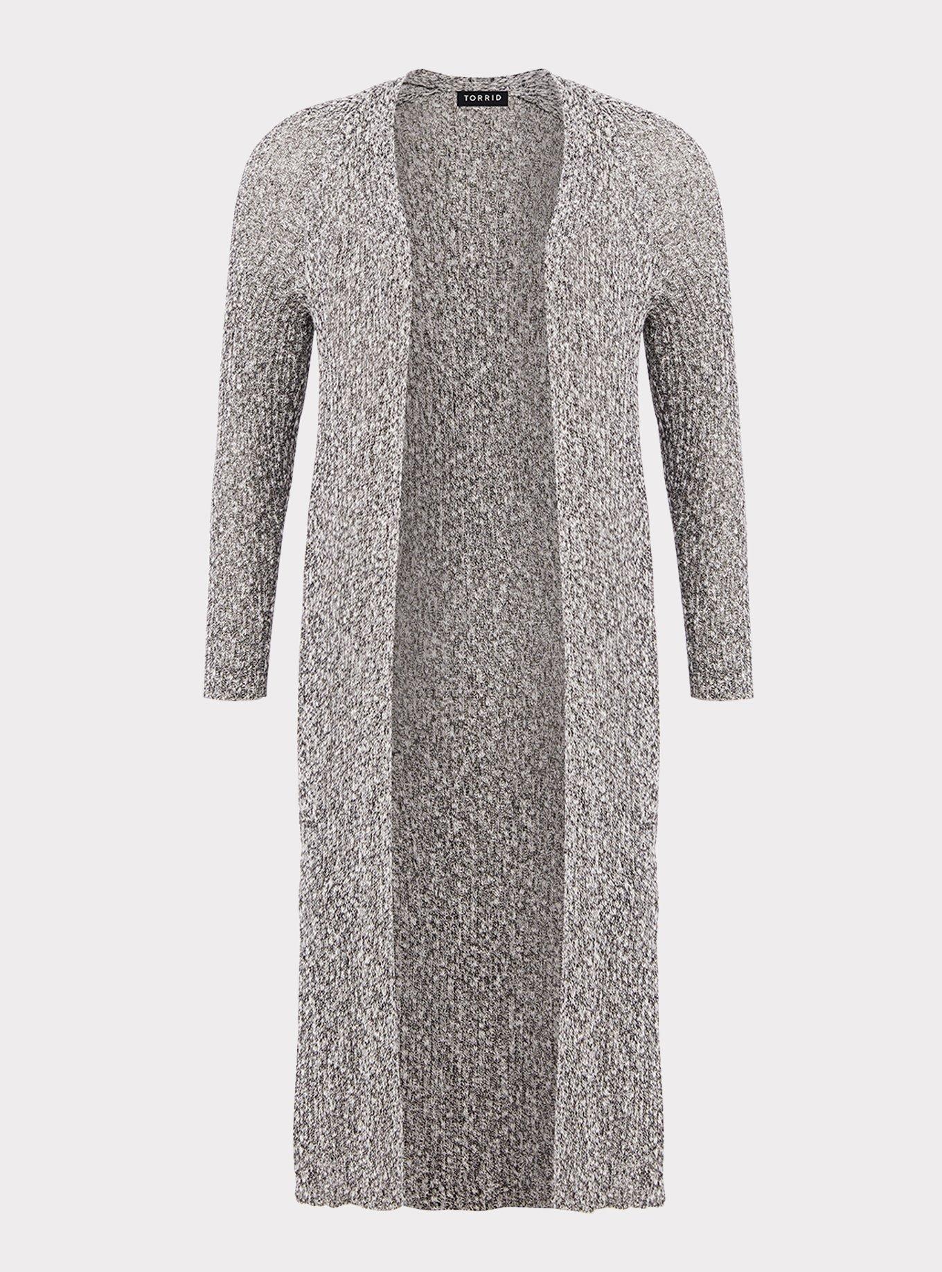 Plus Size - Grey Knit Duster - Torrid