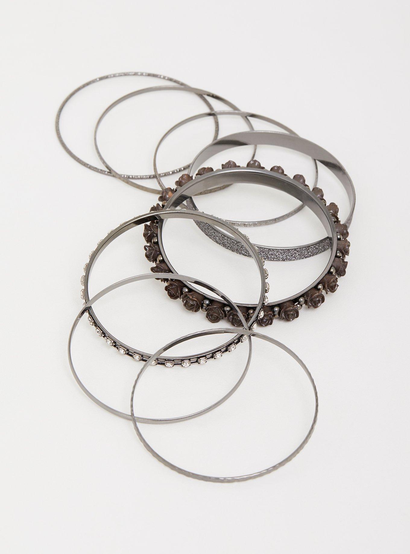 Plus Size - Rosette Bangle - Set of 8 - Torrid