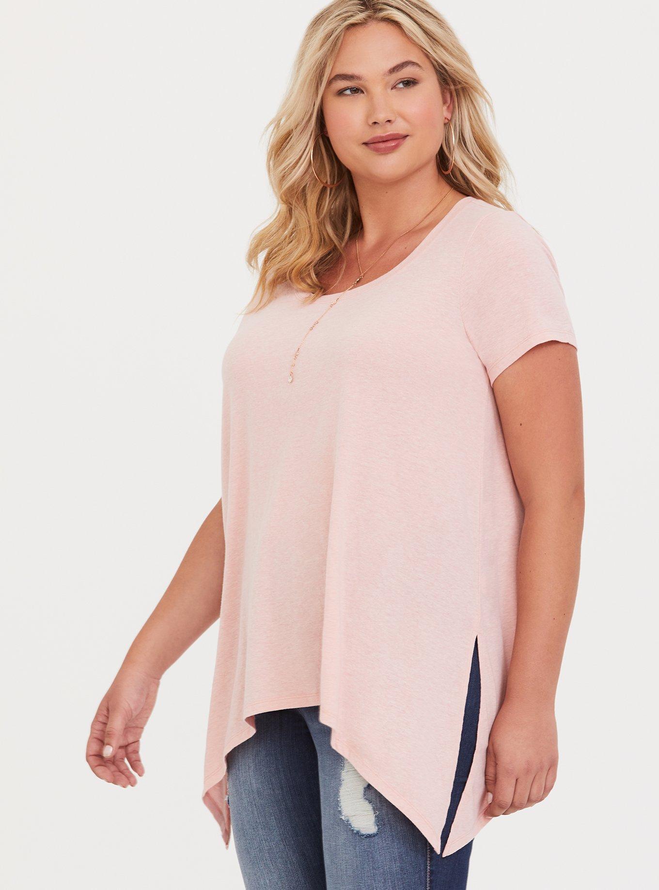 Plus Size - Premium Blush Pink Sharkbite Tunic - Torrid