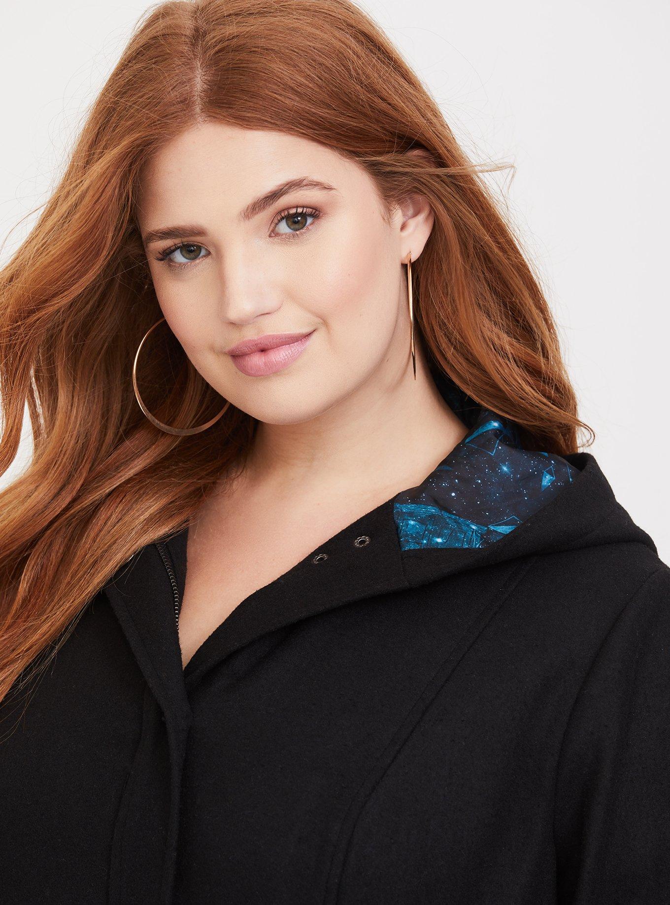 Plus Size - Her Universe Doctor Who Black Lace Back Coat - Torrid
