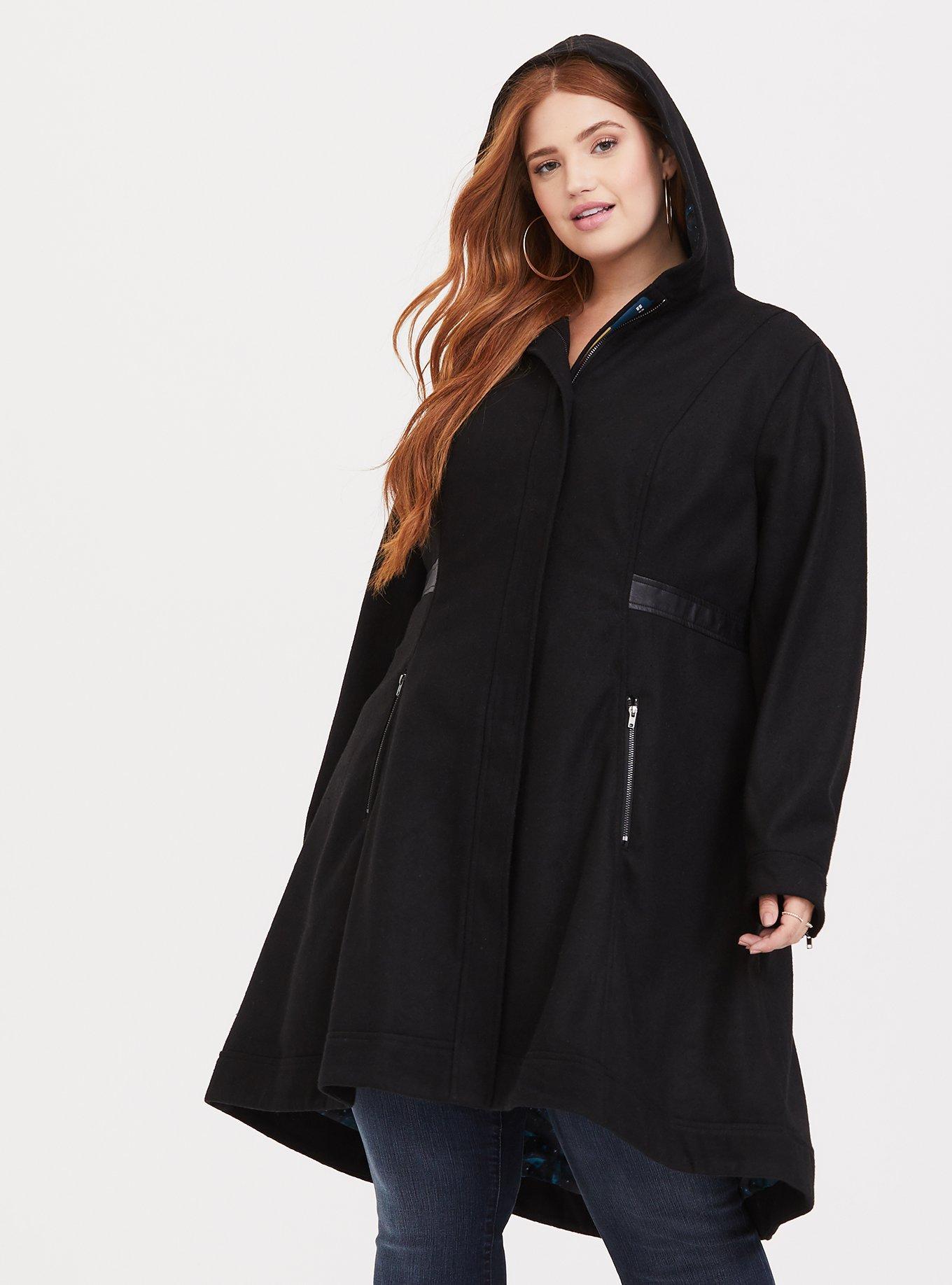 Plus Size - Her Universe Doctor Who Black Lace Back Coat - Torrid