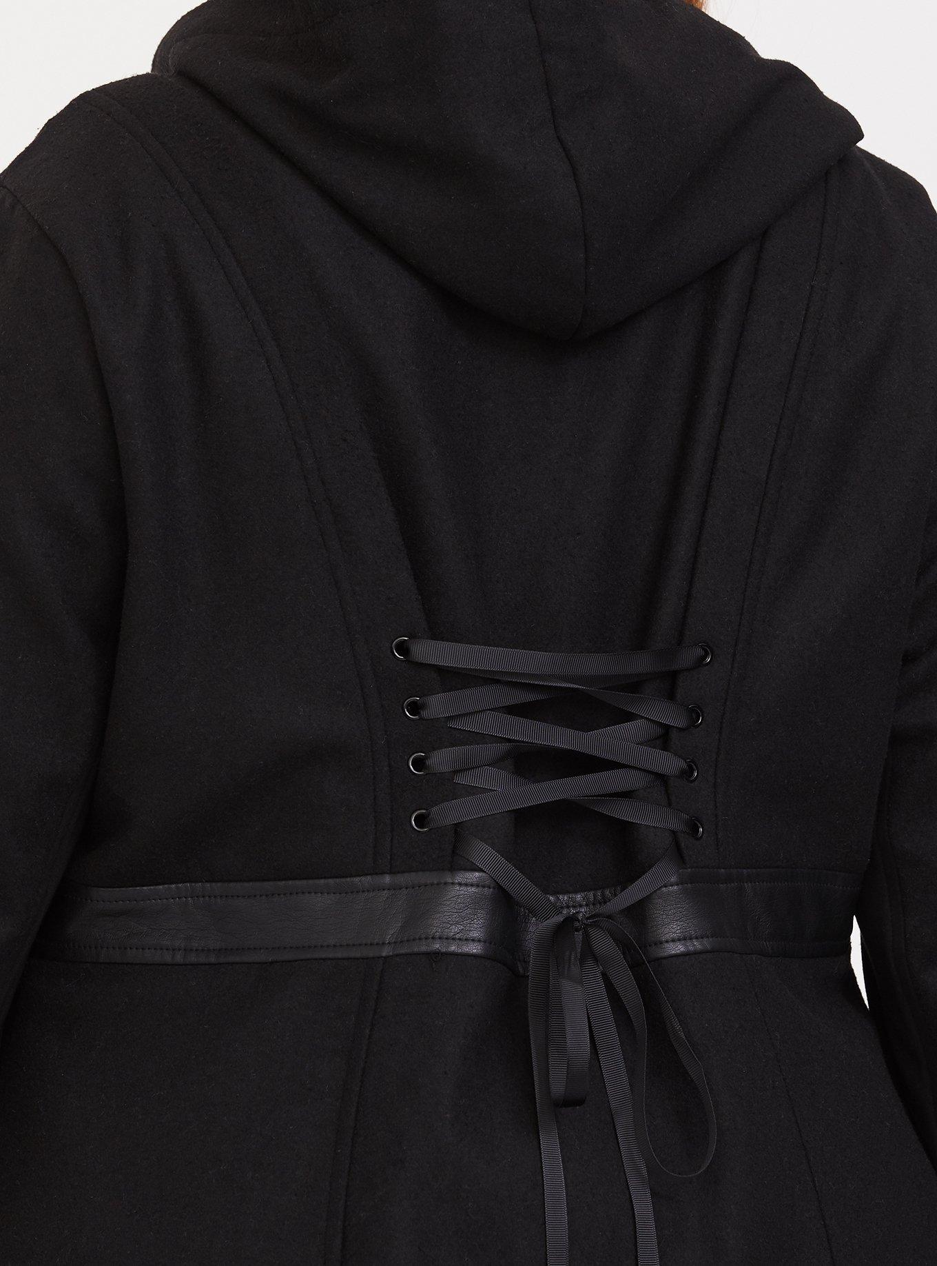 Plus Size - Her Universe Doctor Who Black Lace Back Coat - Torrid