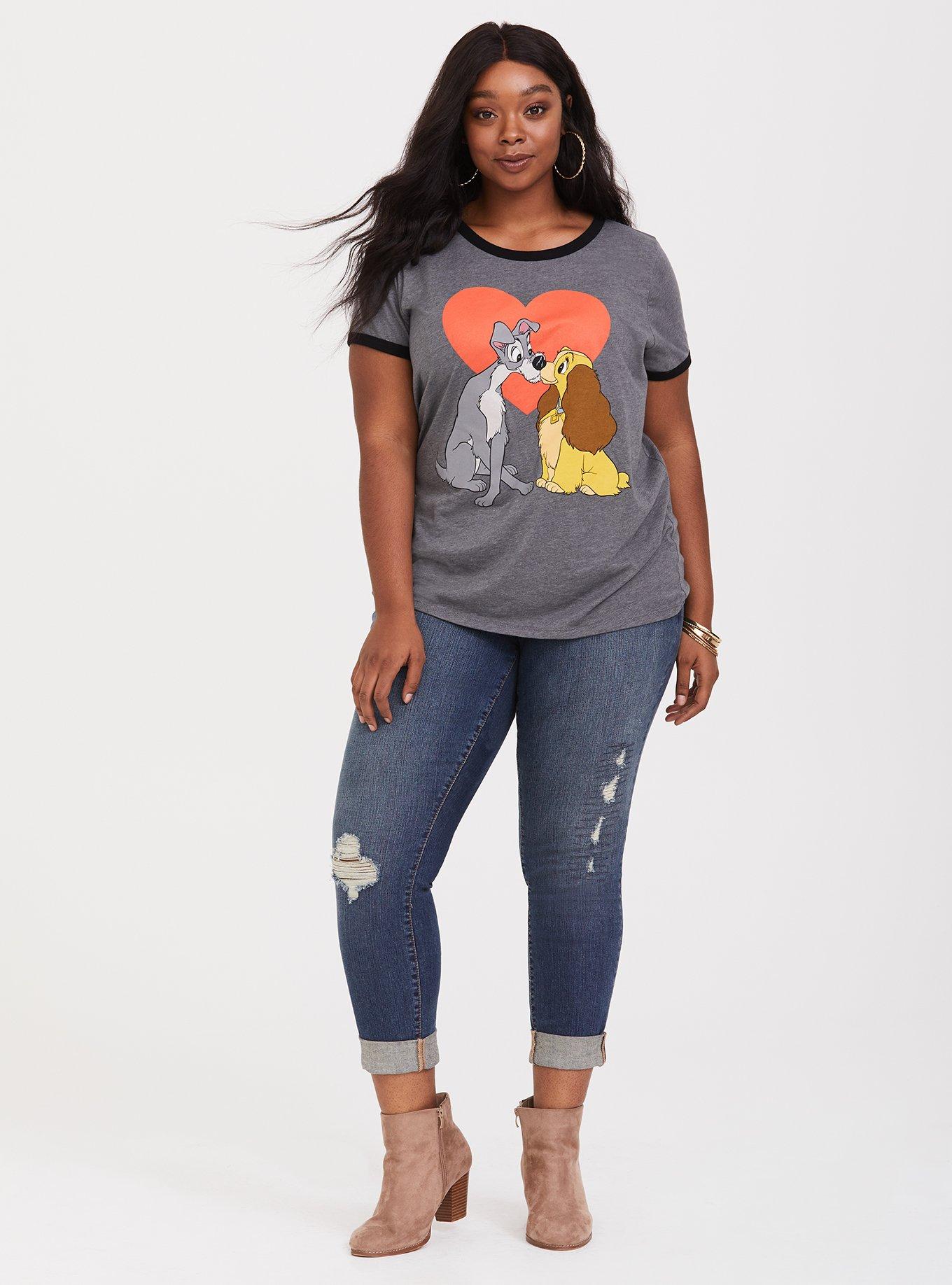 Plus Size - Disney Lady and the Tramp Ringer Top - Torrid