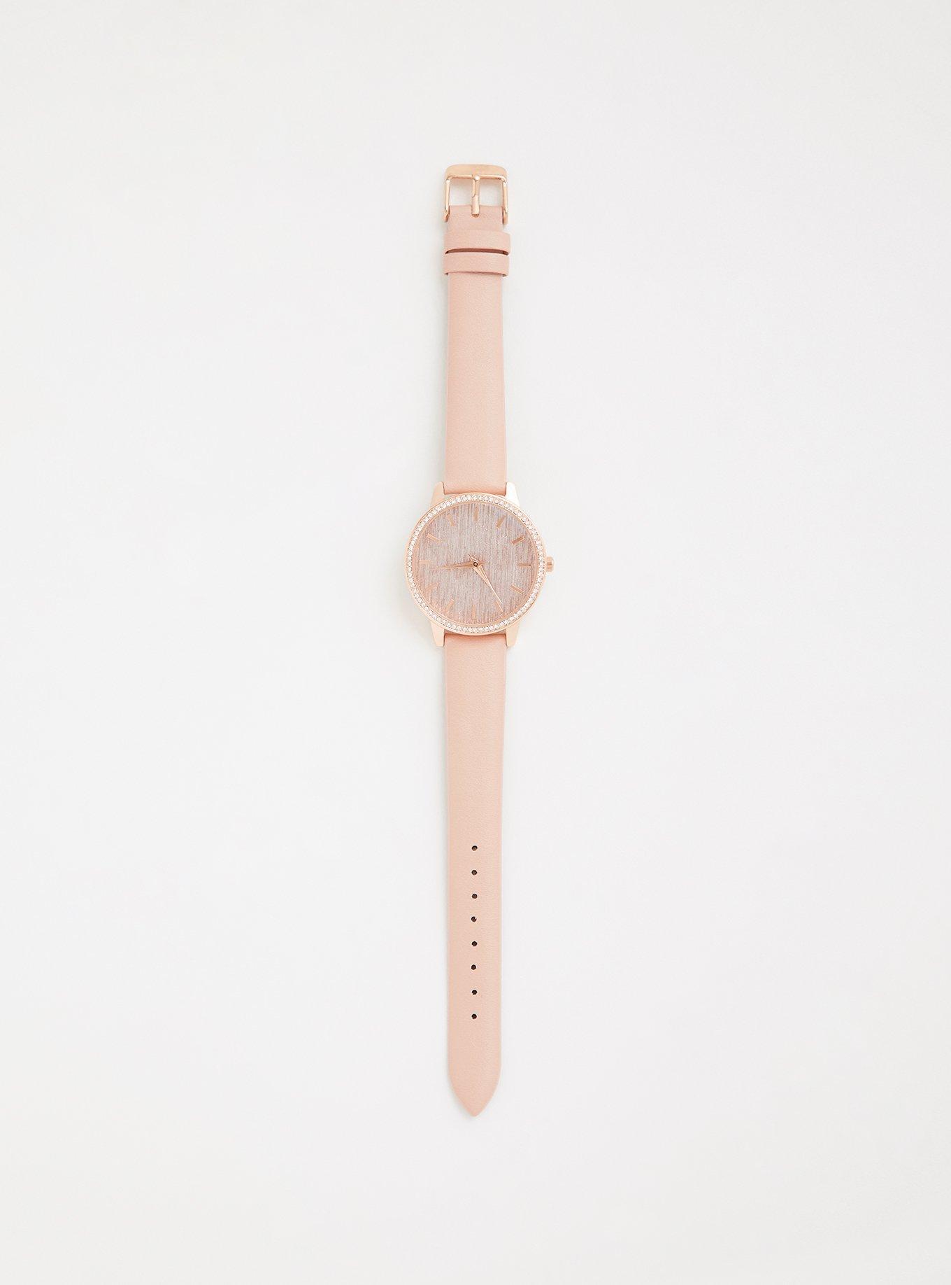 Plus Size - Rose Gold Glitter Face Watch - Torrid