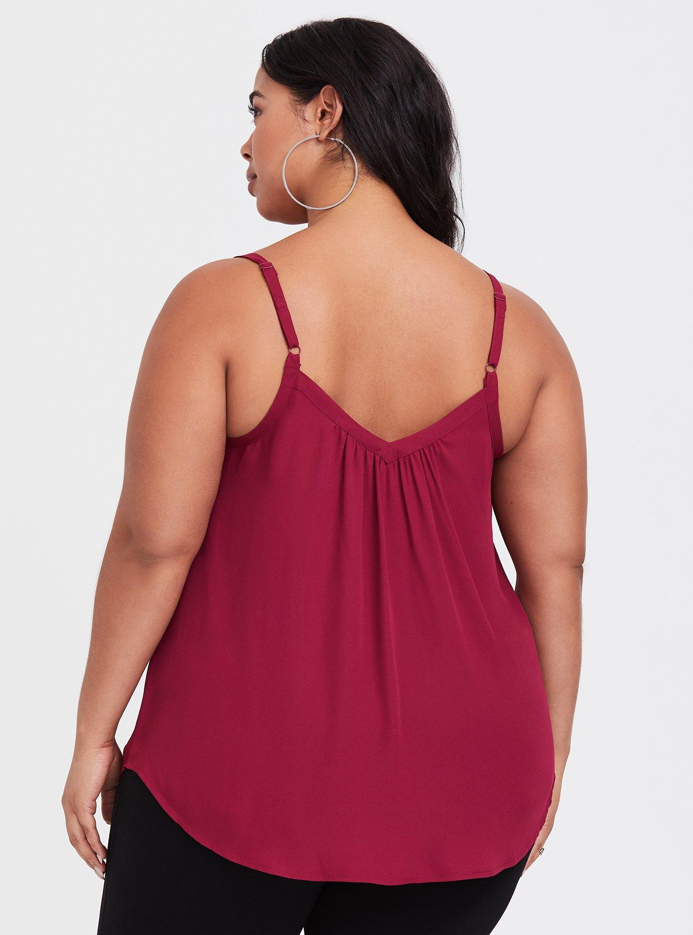 Plus Size - Red Georgette Swing Cami Tunic - Torrid