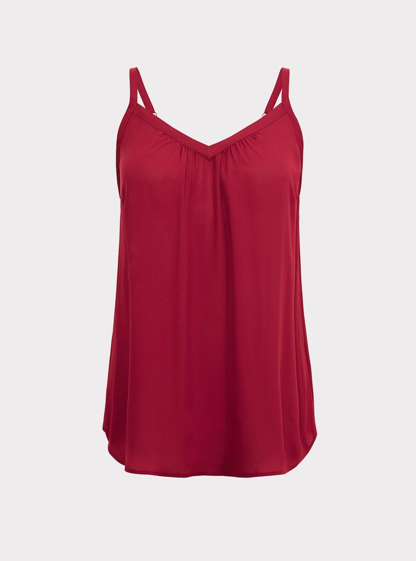 Plus Size - Red Georgette Swing Cami Tunic - Torrid