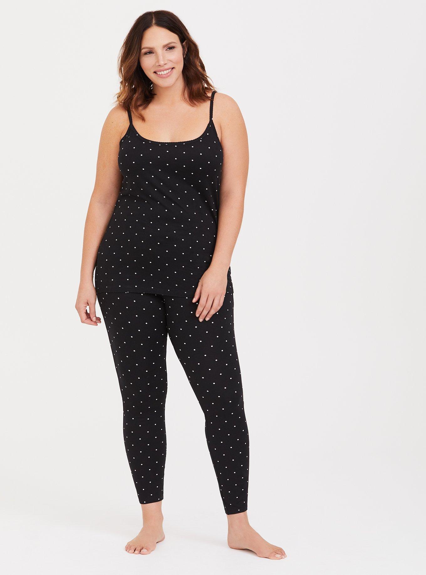 Plus Size - Black & White Polka Dot Lounge Legging - Torrid
