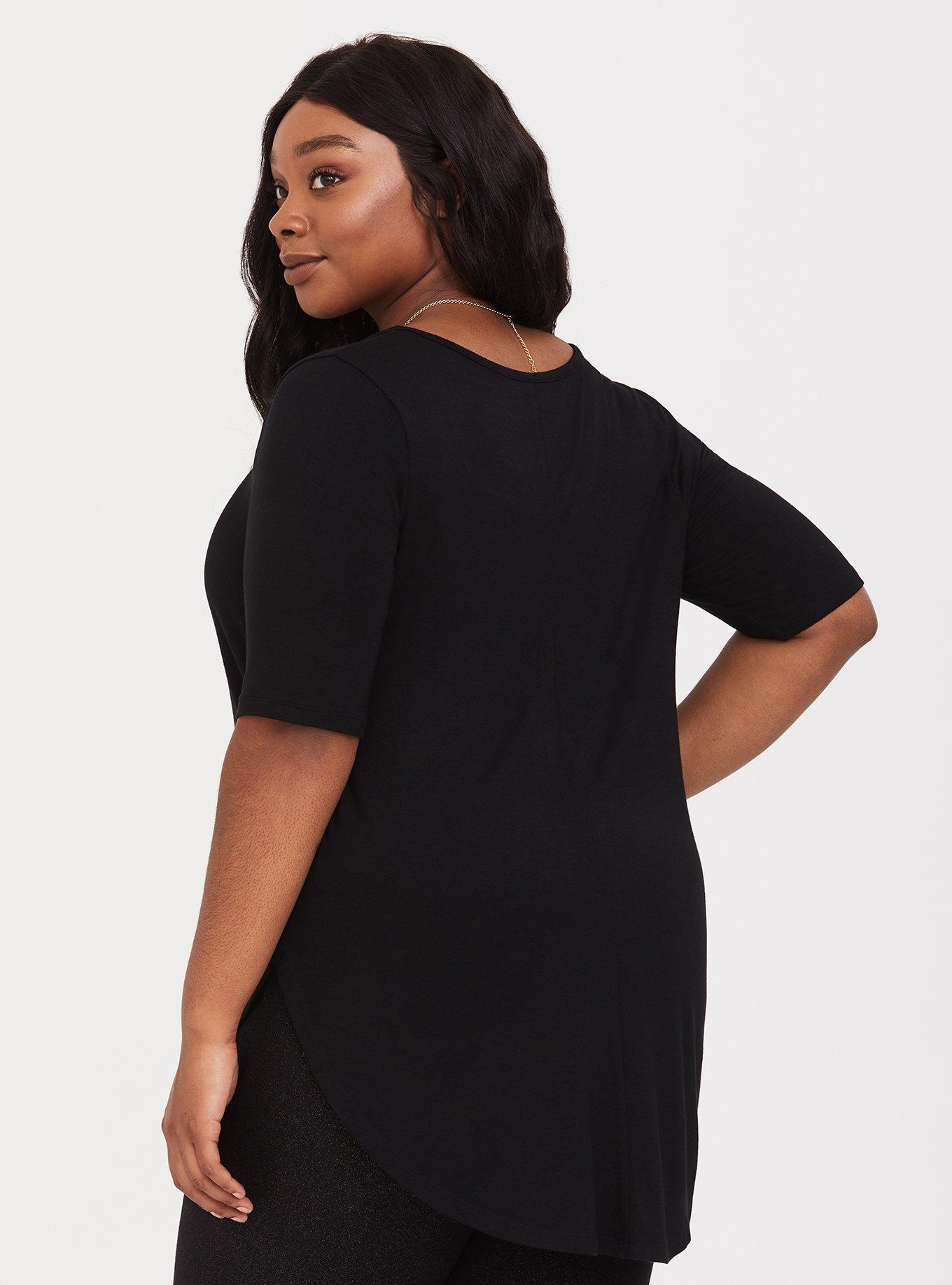 Plus Size - Super Soft Black Moon Tunic Tee - Torrid