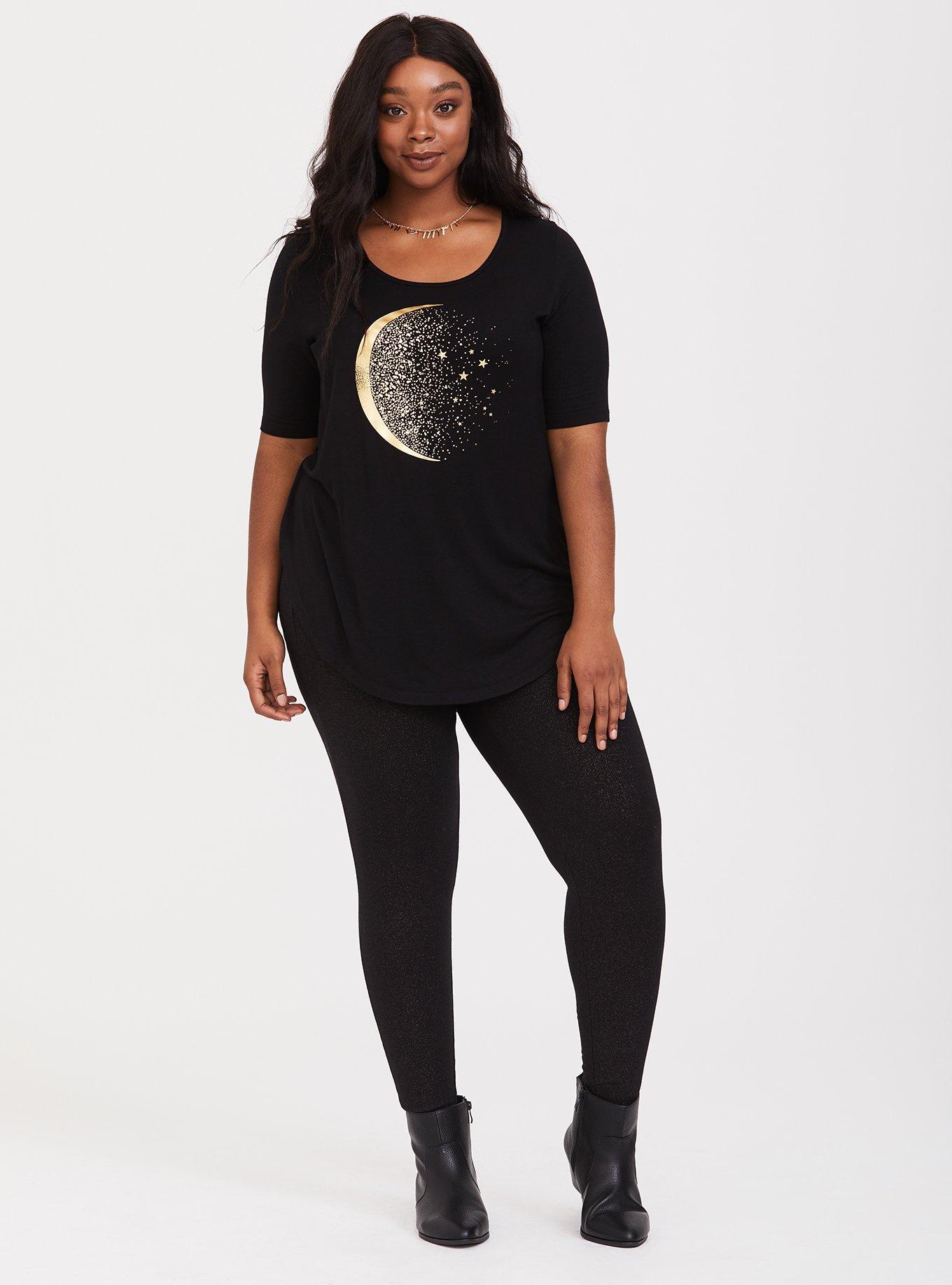 Plus Size - Super Soft Black Moon Tunic Tee - Torrid