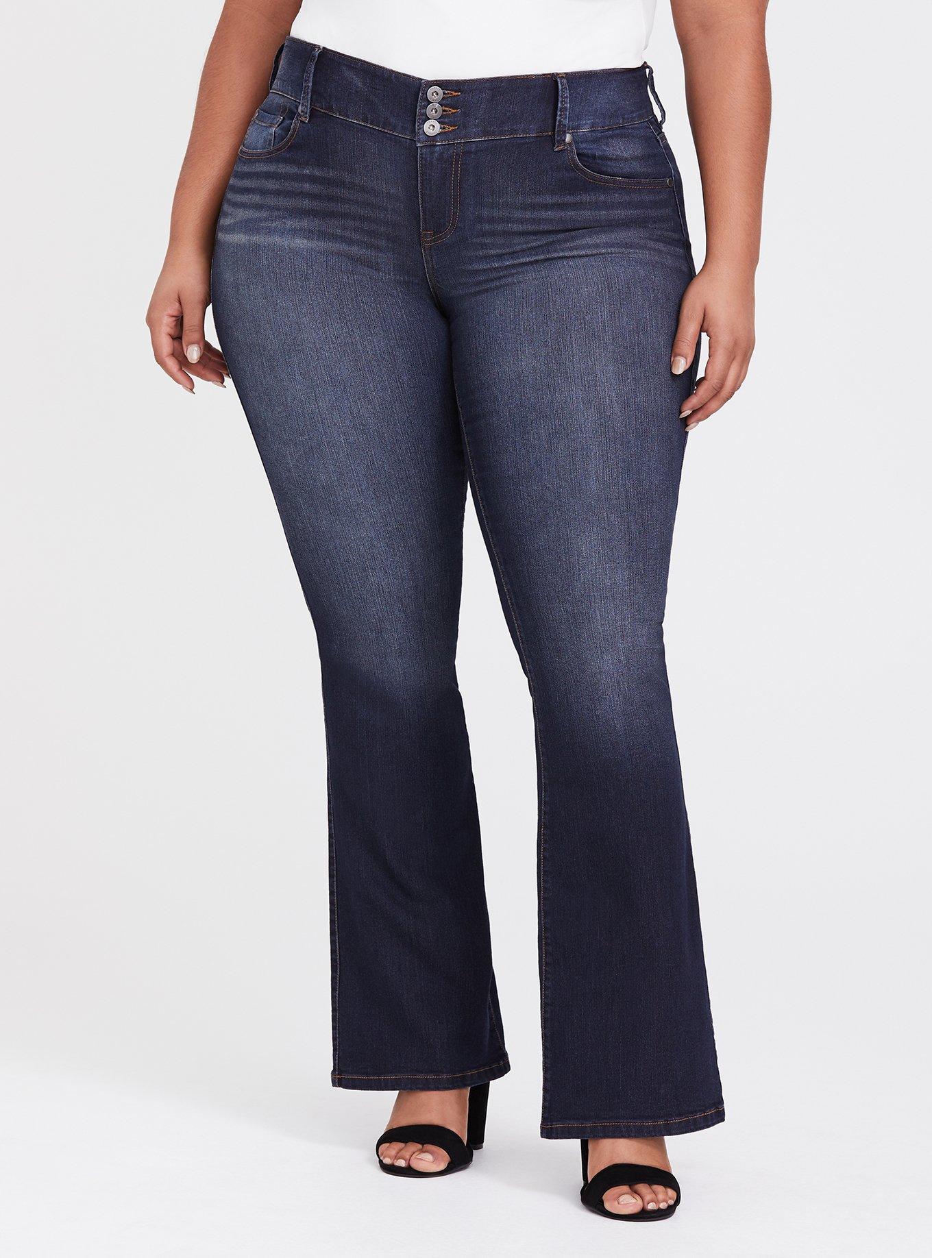 Plus Size - Flare Jegging - Super Stretch Dark Wash - Torrid