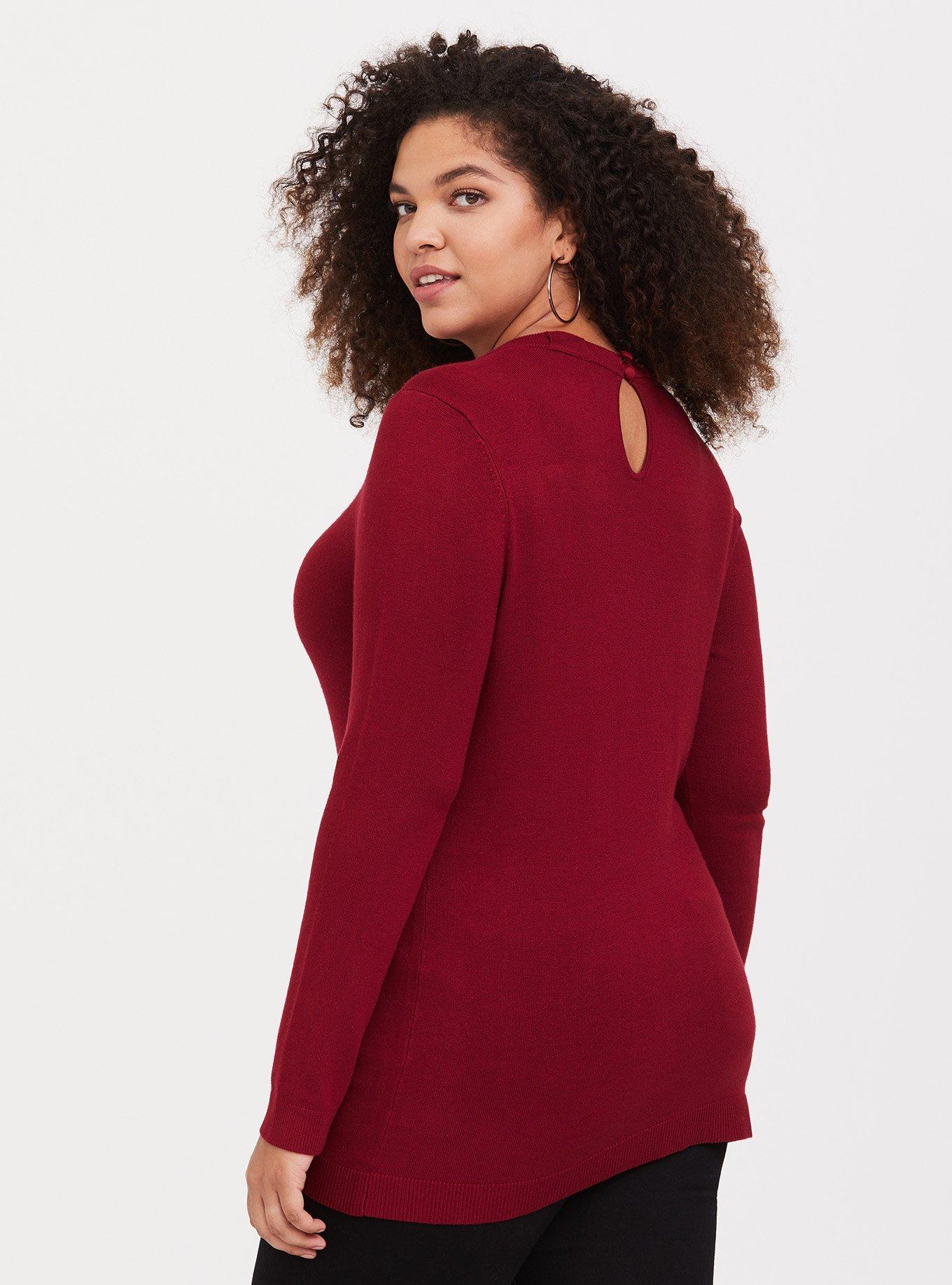 Plus Size - Red Embellished Pullover - Torrid