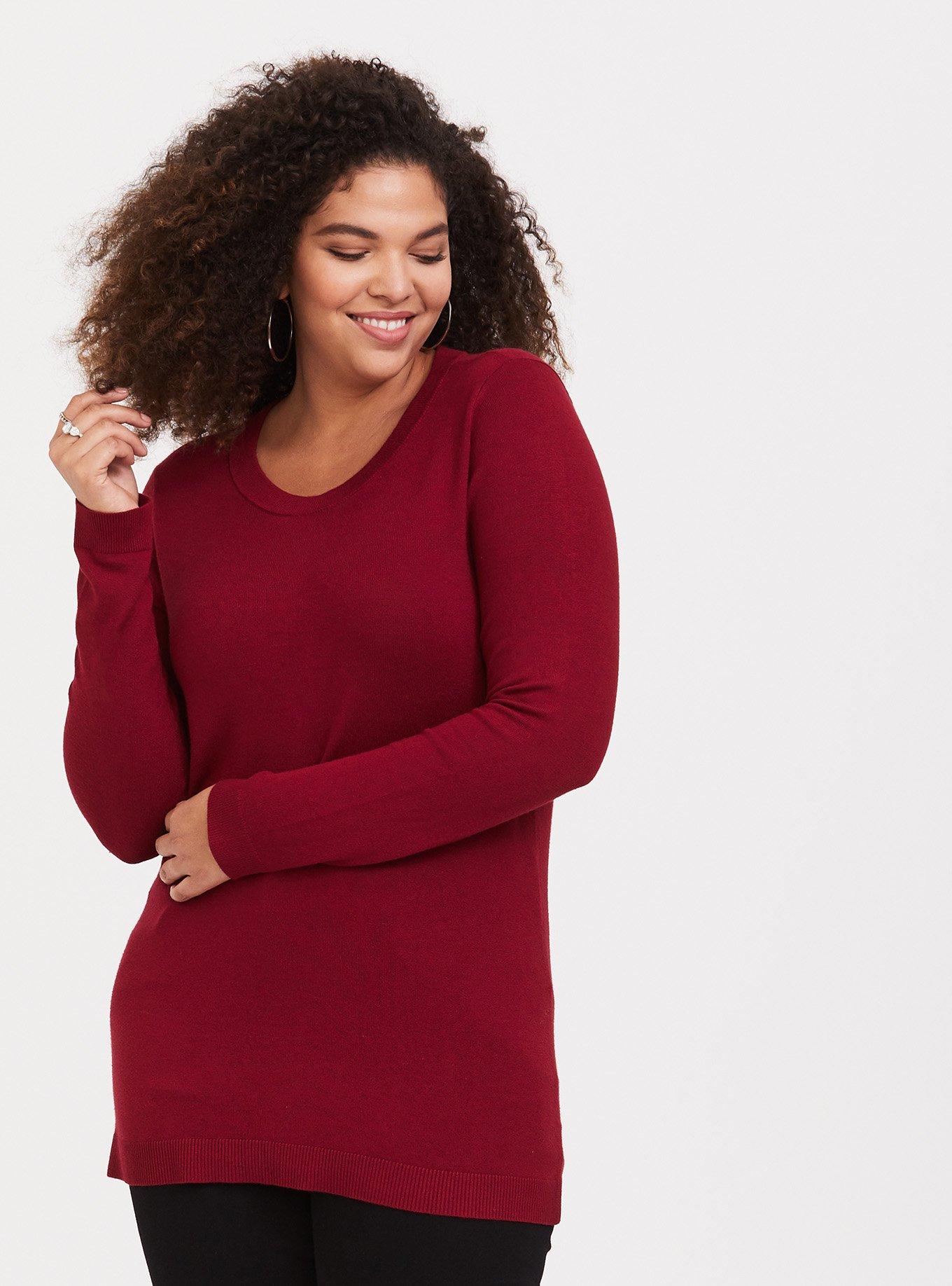 Plus Size - Red Embellished Pullover - Torrid