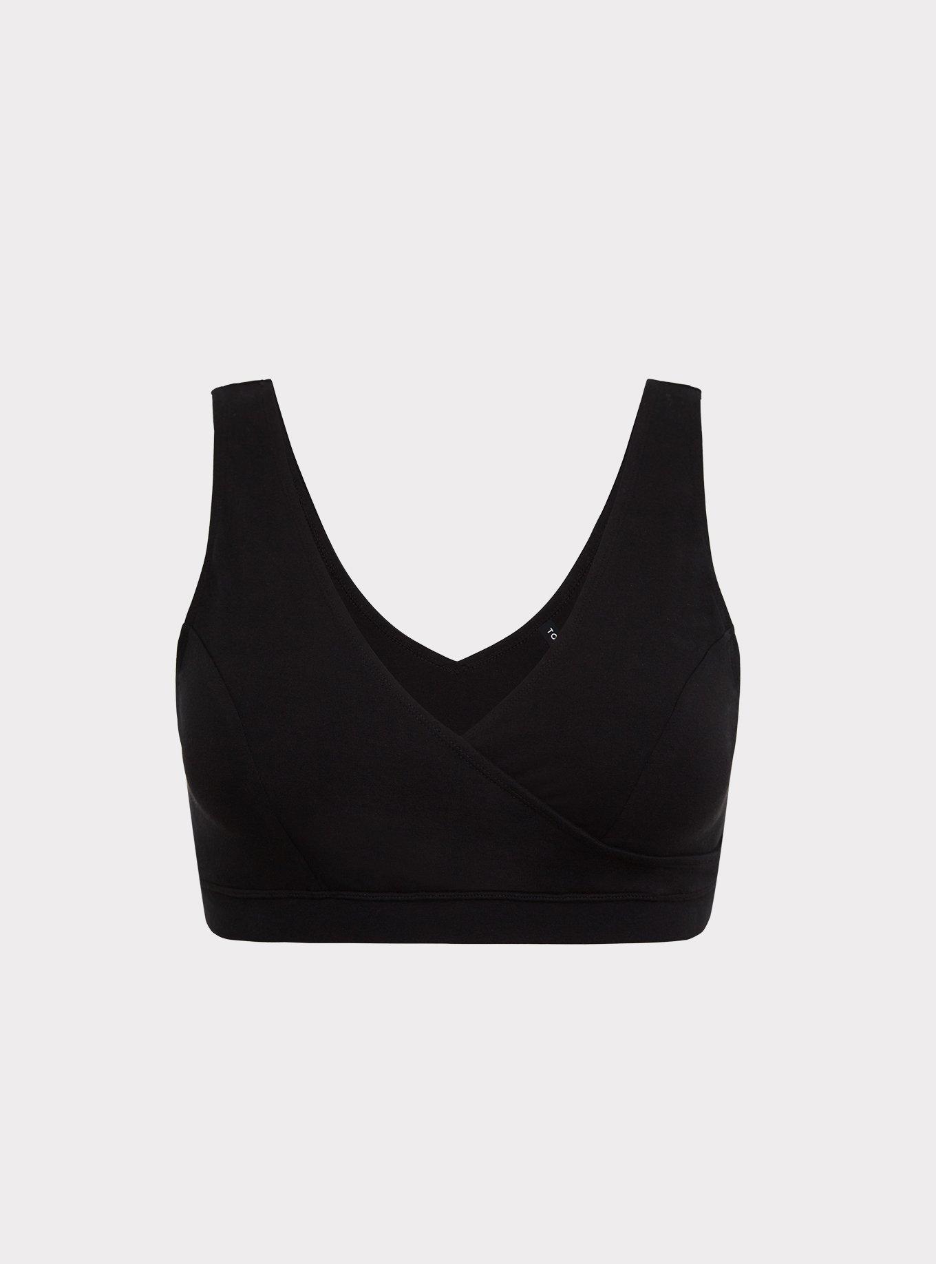 Plus Size - Black Surplice Nursing Bra - Torrid