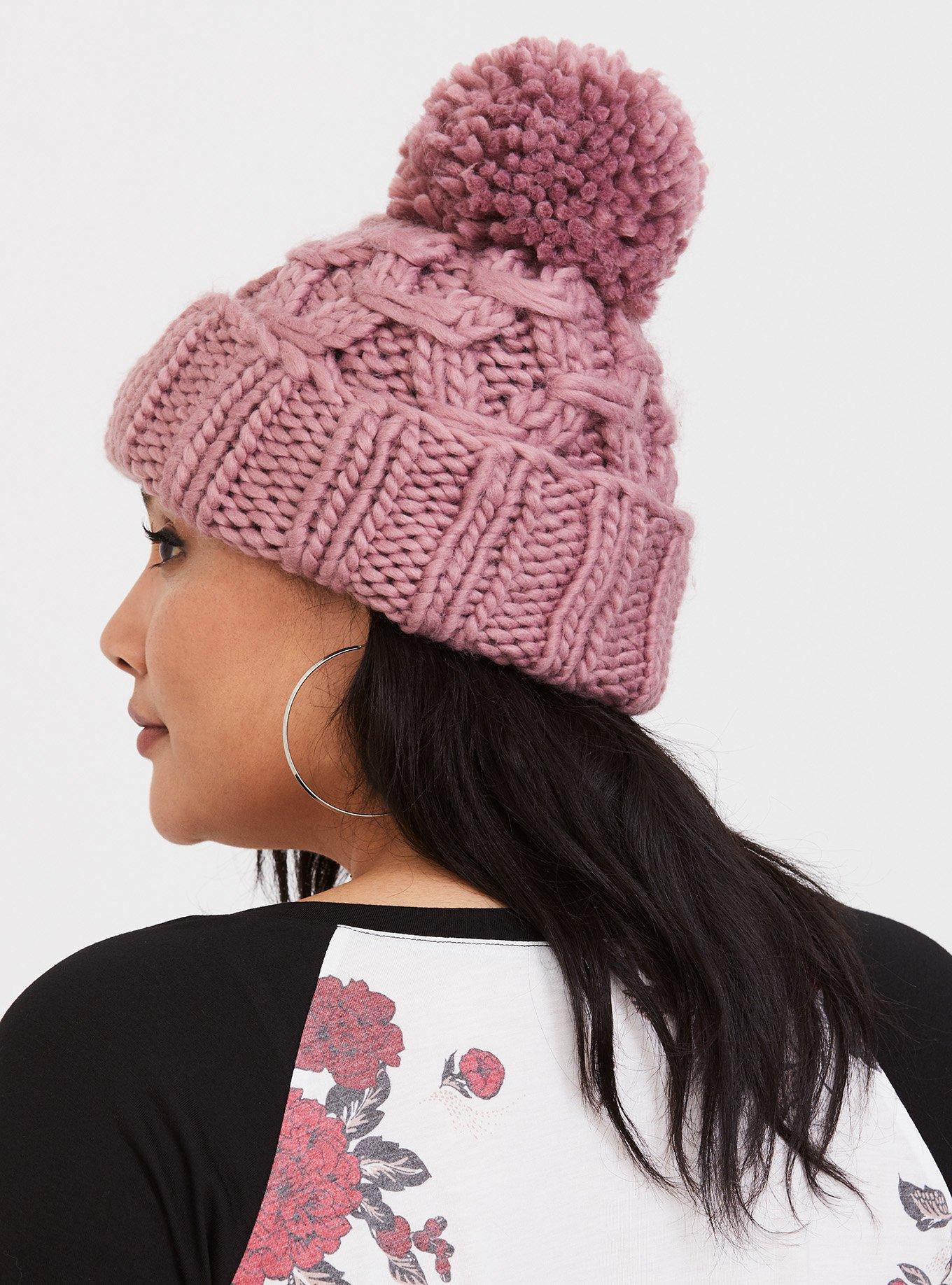 Plus Size - Mauve Chunky Beanie - Torrid