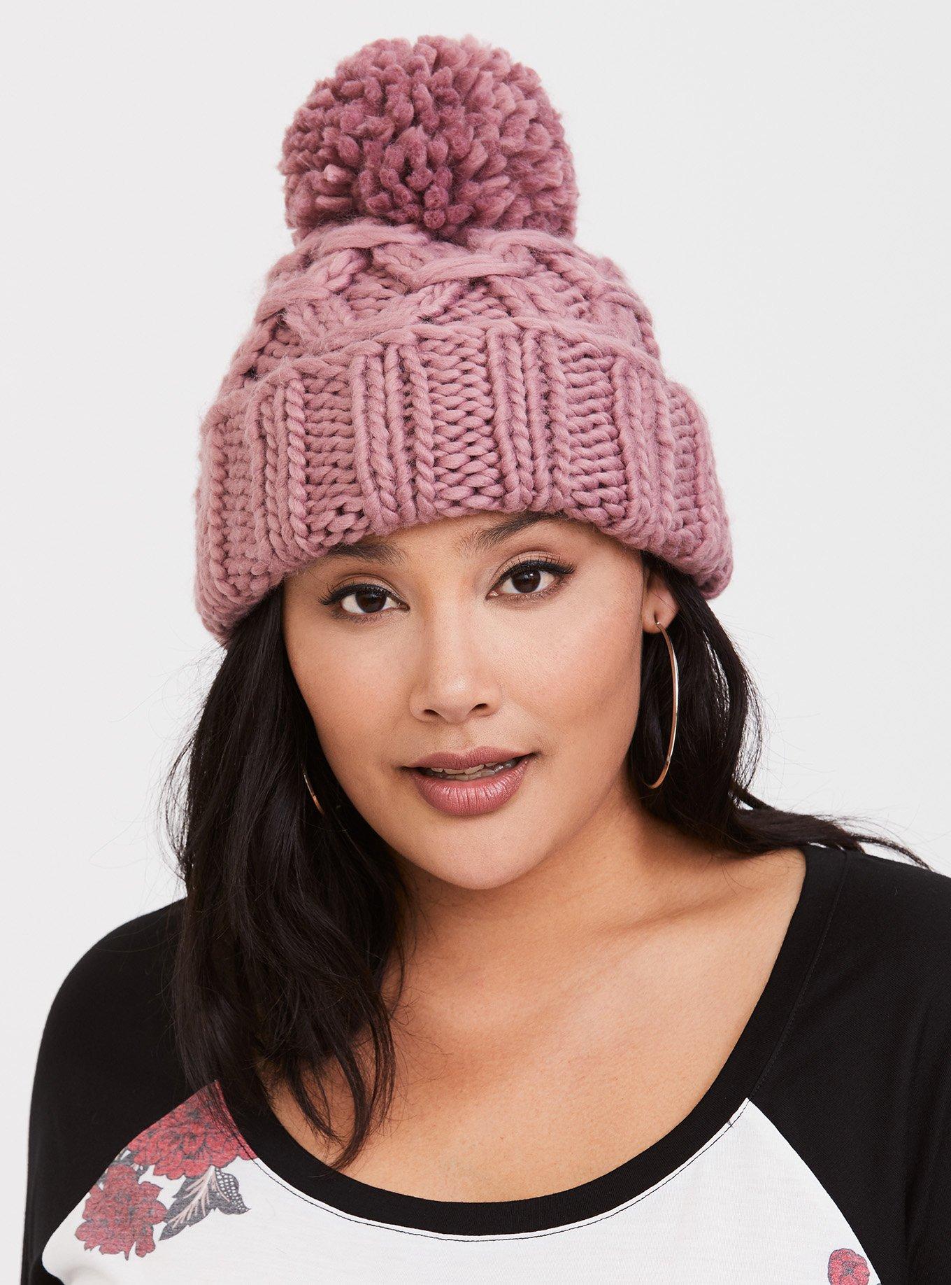 Plus Size - Mauve Chunky Beanie - Torrid