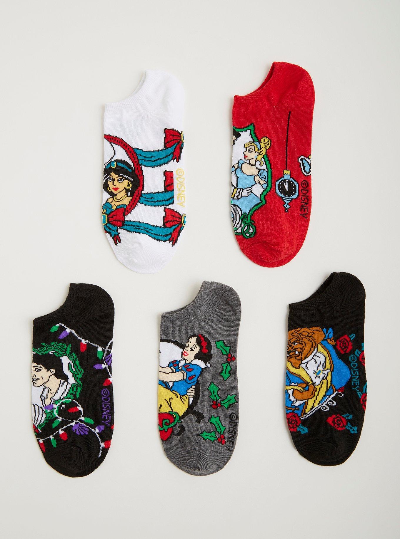 Plus Size - Disney Princess Christmas Socks - Pack of 5 - Torrid